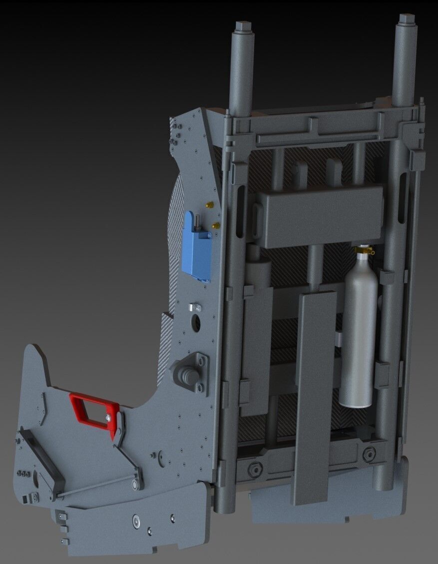 Dassault Rafale complete cockpit Mk16F seat 3D model 3D printable ...