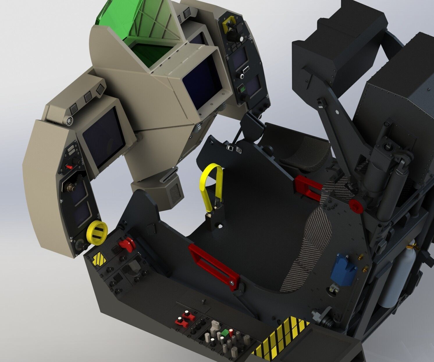 Dassault Rafale complete cockpit Mk16F seat 3D model 3D printable ...