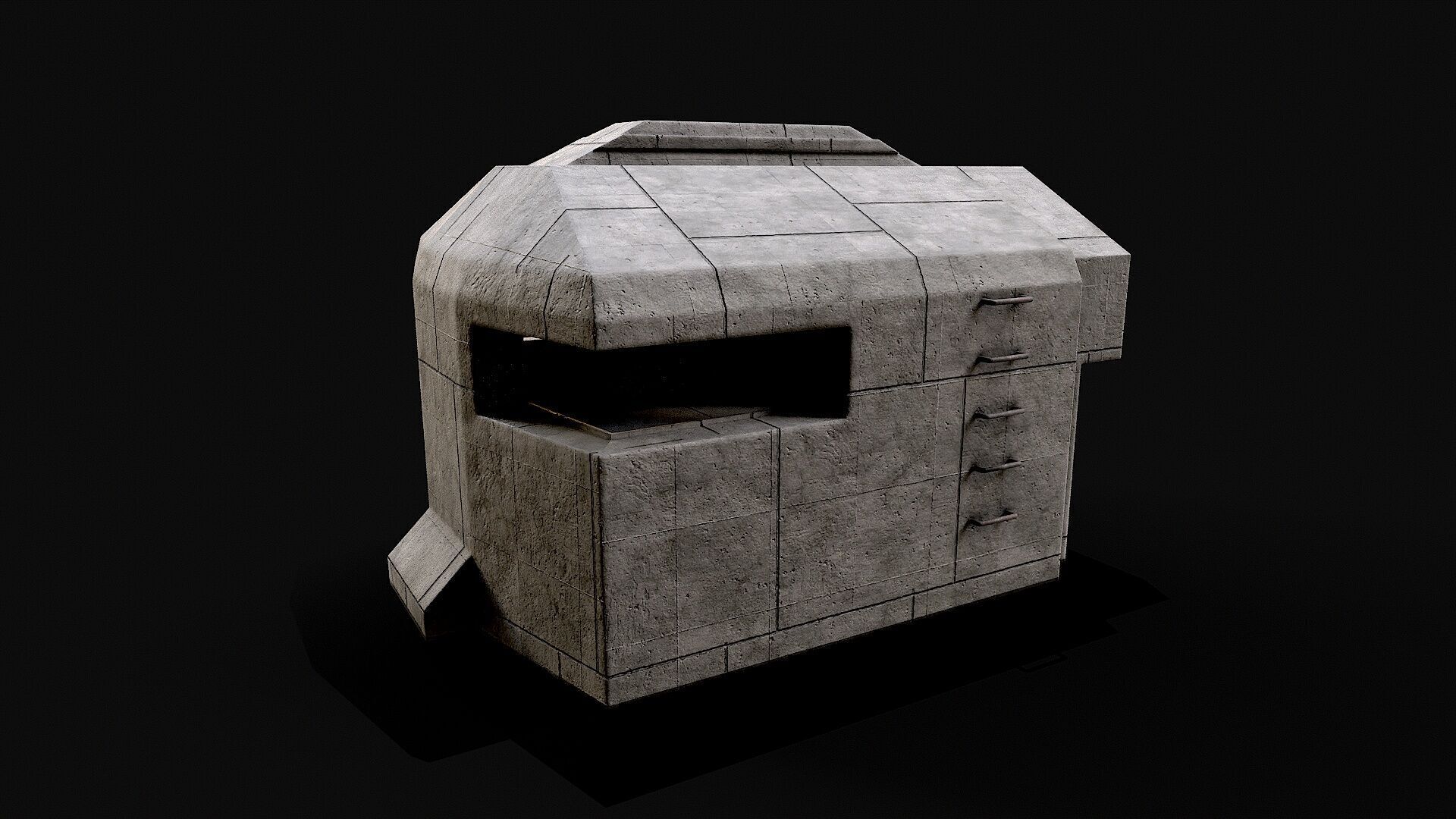 3D model Military Concrete Bunker Base 4 VR / AR / low-poly | CGTrader