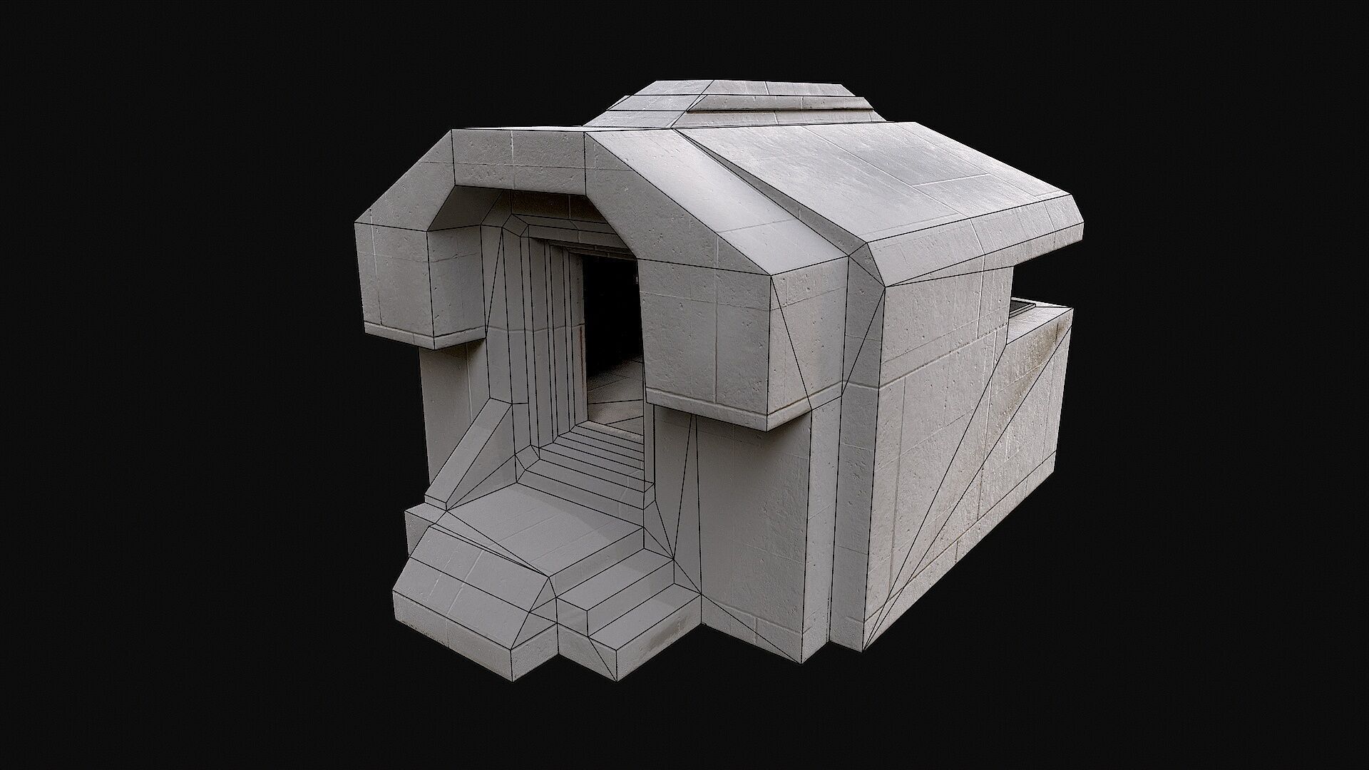 3D model Military Concrete Bunker Base 4 VR / AR / low-poly | CGTrader