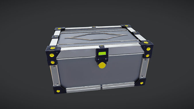 metal storage chest 3D model | CGTrader