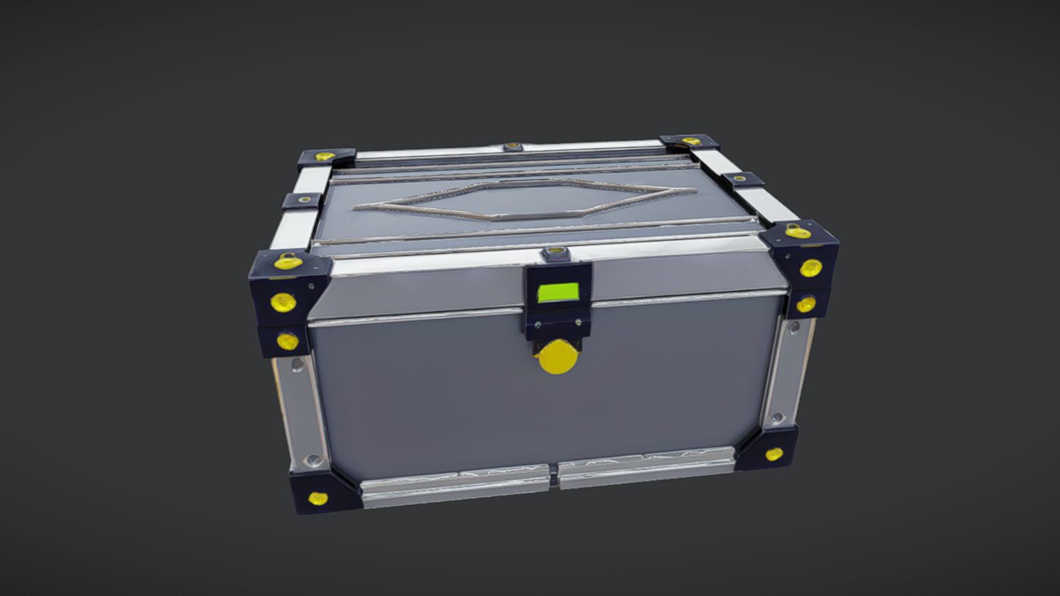 metal storage chest 3D model | CGTrader