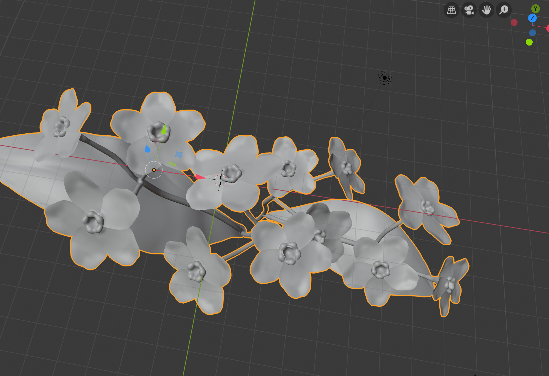 Anime stylised Forget-me-not flower free 3D model | CGTrader