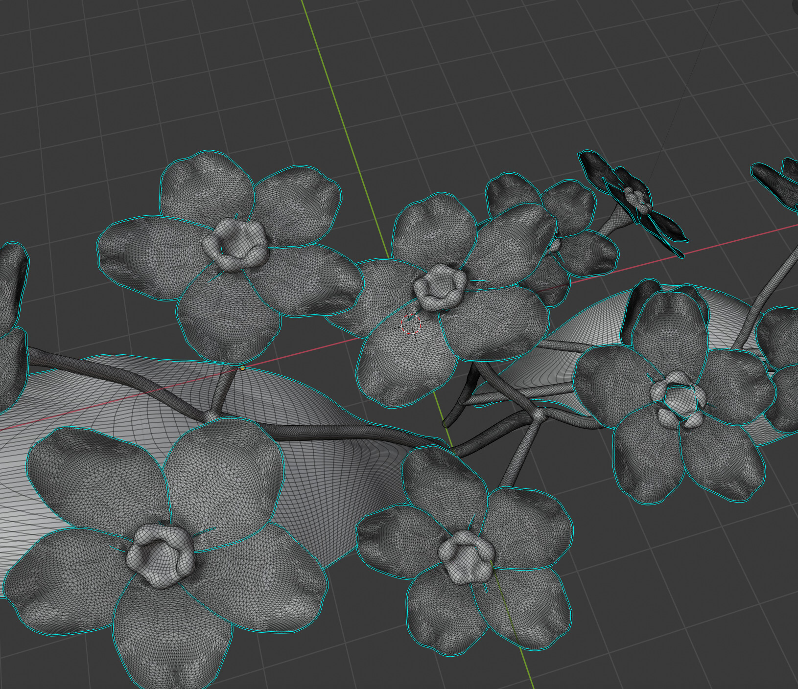 Anime stylised Forget-me-not flower free 3D model | CGTrader