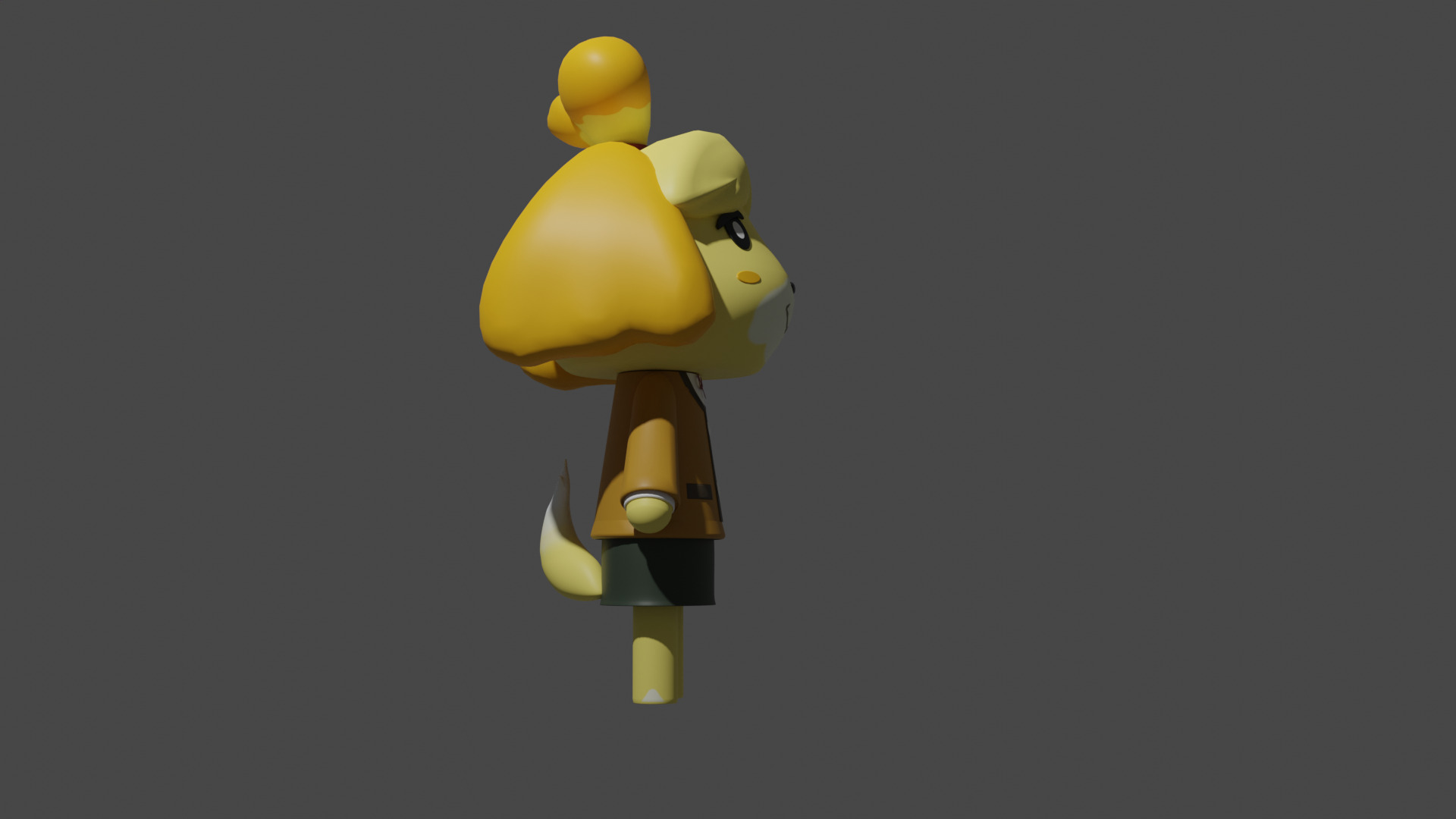 Canela Animal Crossing Character 3D model rigged | CGTrader