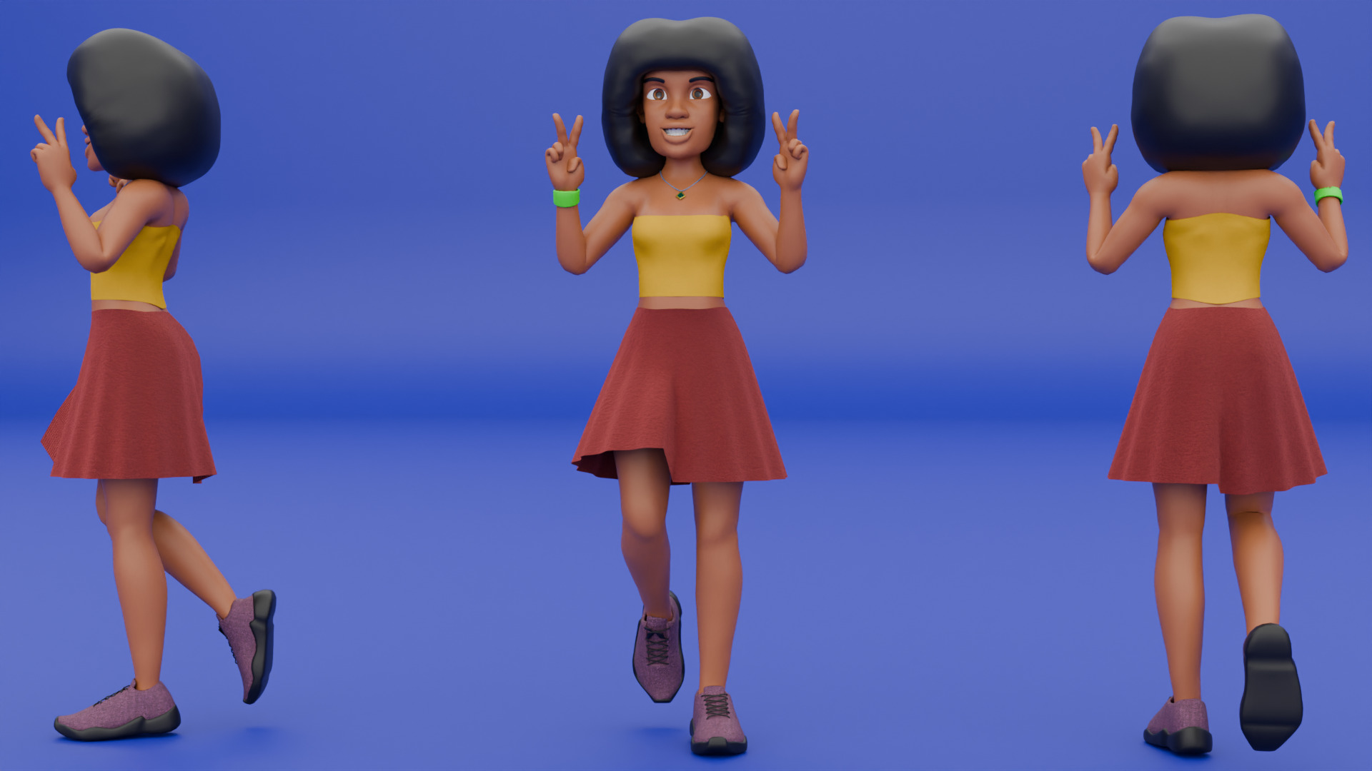 Lerato free 3D model rigged | CGTrader