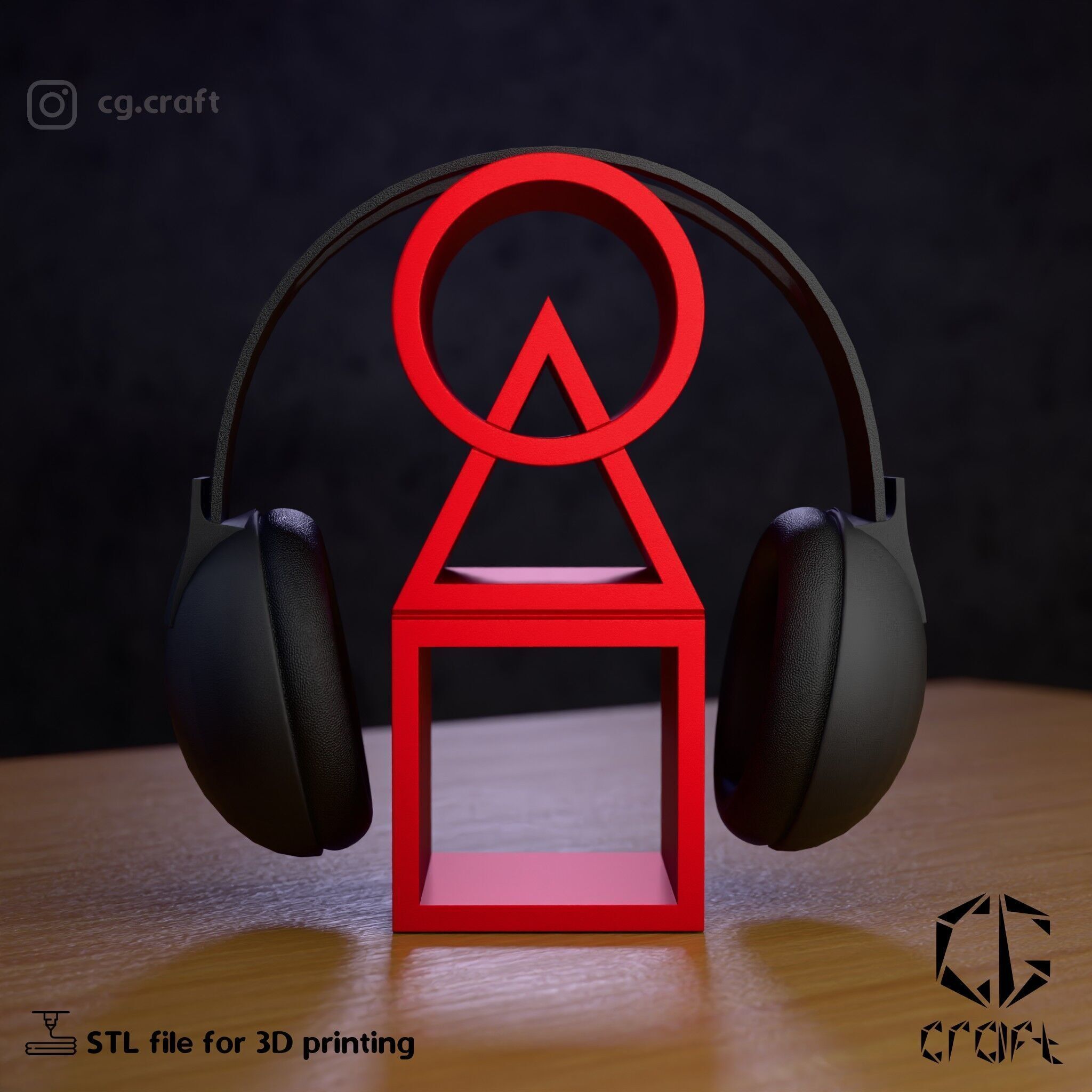 Squid game Headphone Stand 3D model 3D printable | CGTrader