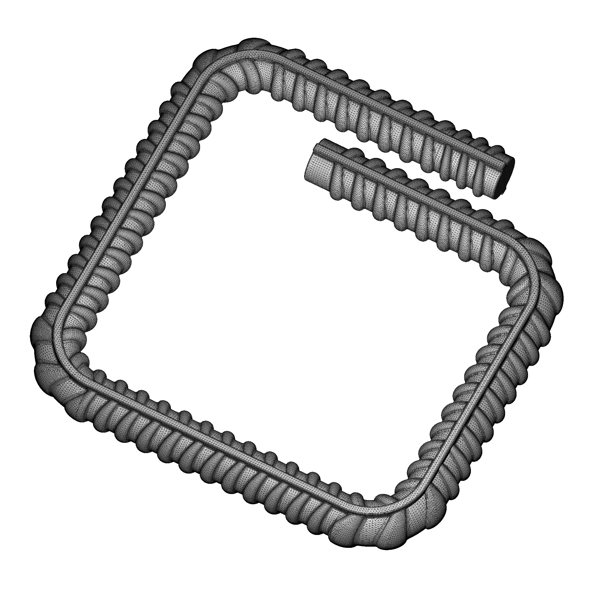 Square Bend TMT Bar 3D model 3D printable | CGTrader