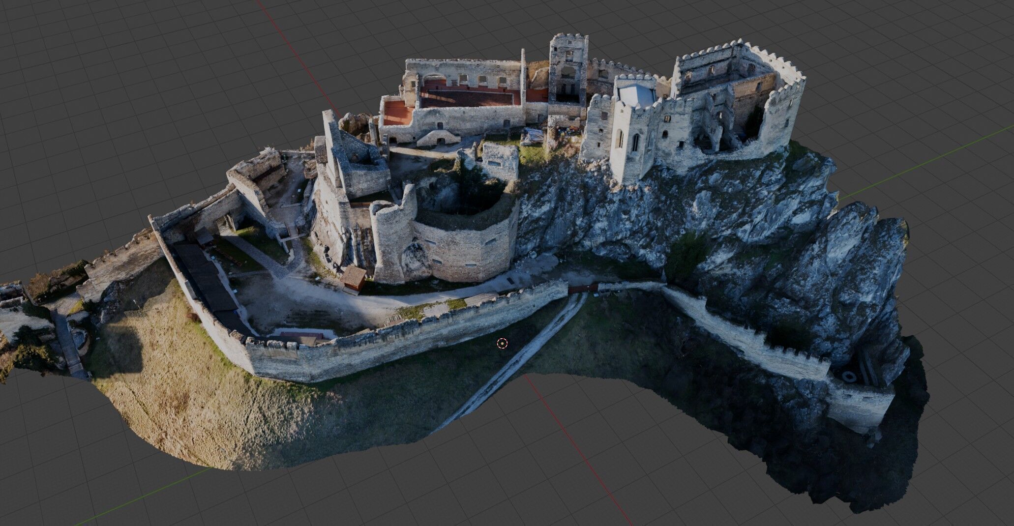 Medieval Beckov castle ruins free 3D model | CGTrader