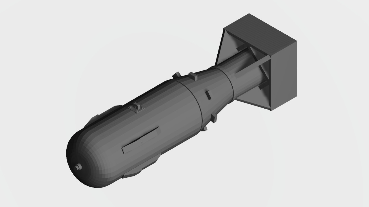 LITTLE BOY NUCLEAR BOMB 1-72 SCALE MODEL free 3D model 3D printable ...