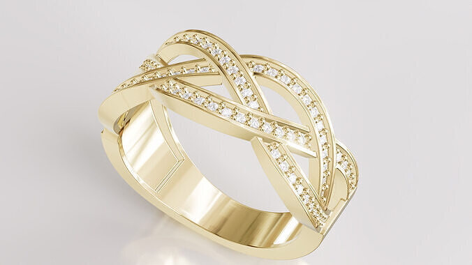 Jewelry Diamond Ring Model RG54 free 3D model 3D printable | CGTrader