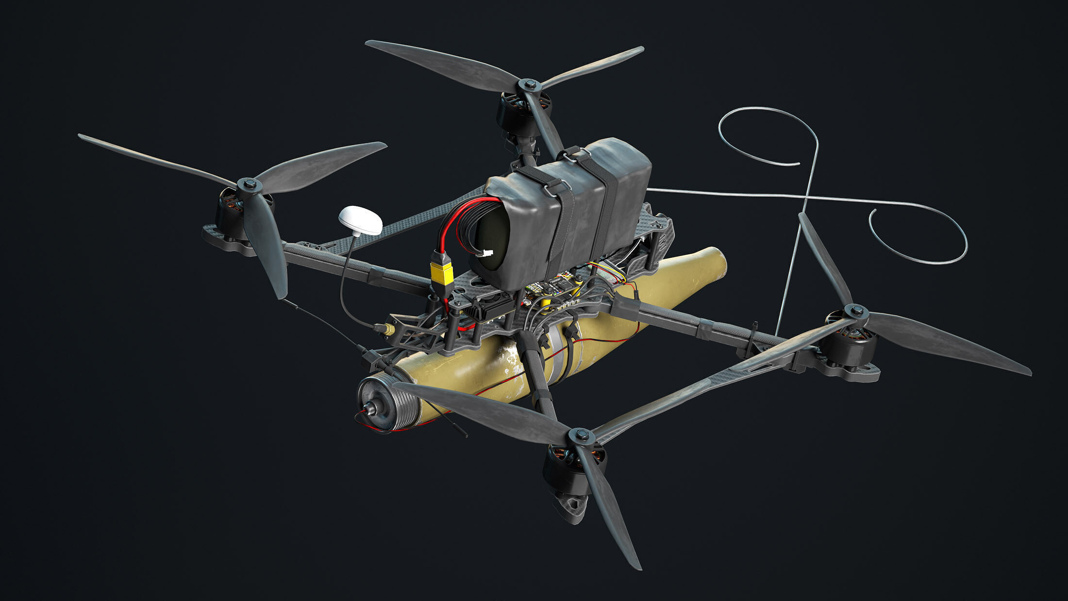 3D model FPV Drone Kamikaze 10 Inches VR / AR / low-poly | CGTrader