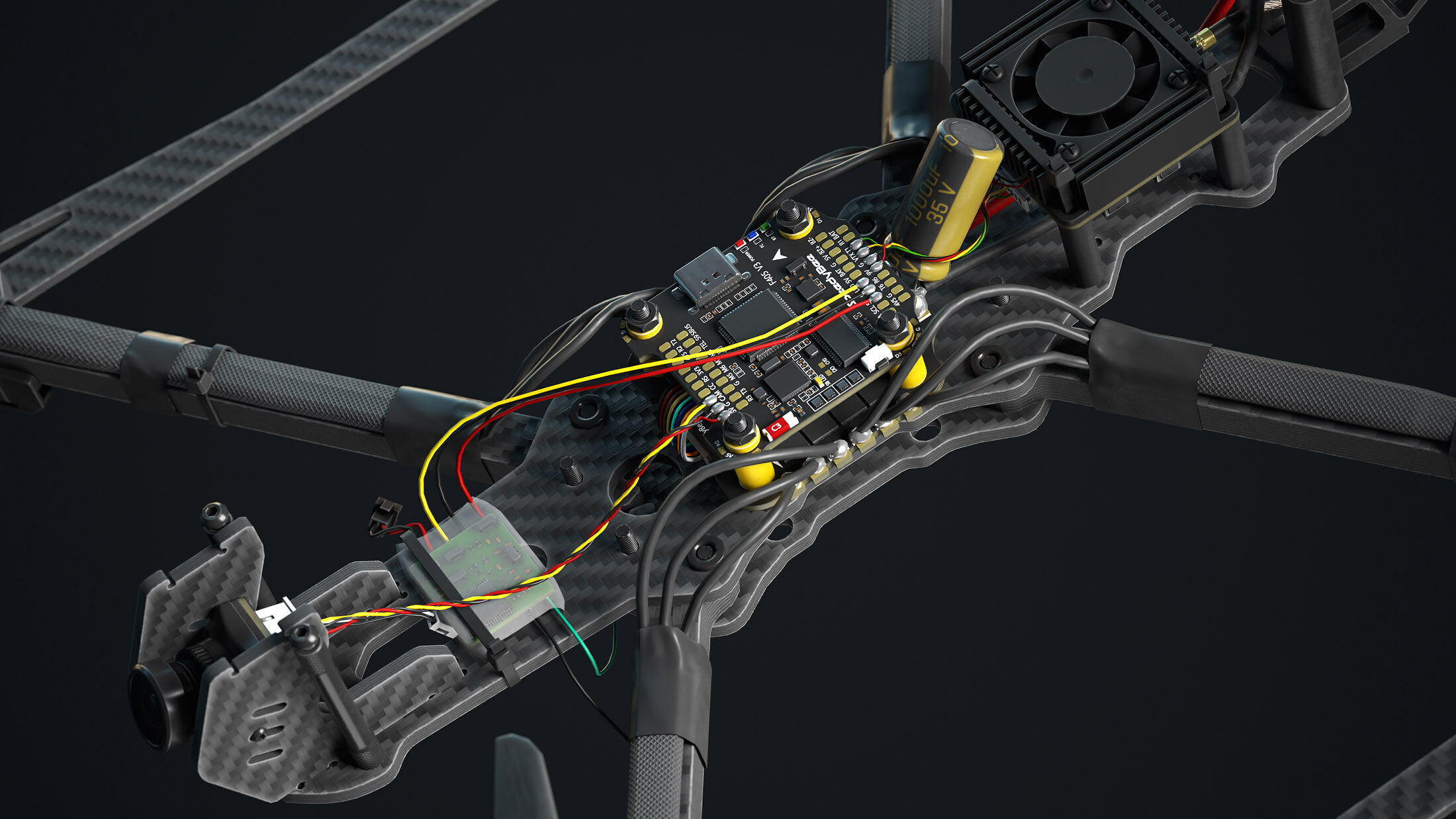 3D model FPV Drone Kamikaze 10 Inches VR / AR / low-poly | CGTrader