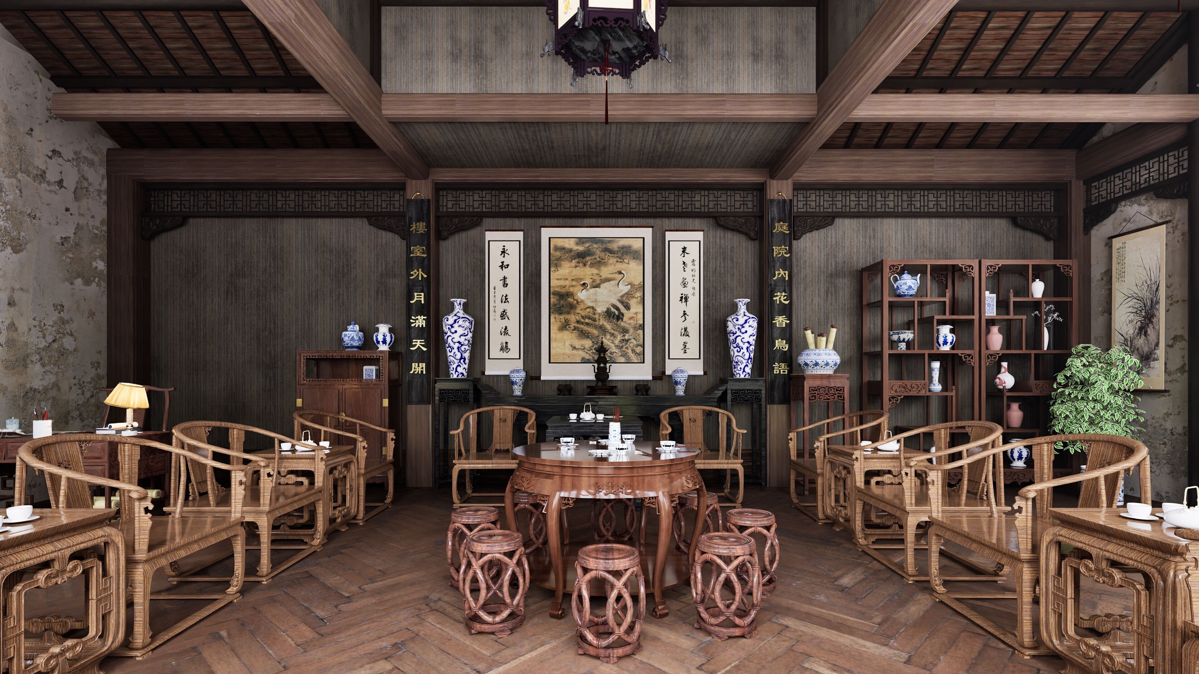 Chinese ancestral hall 3D model | CGTrader