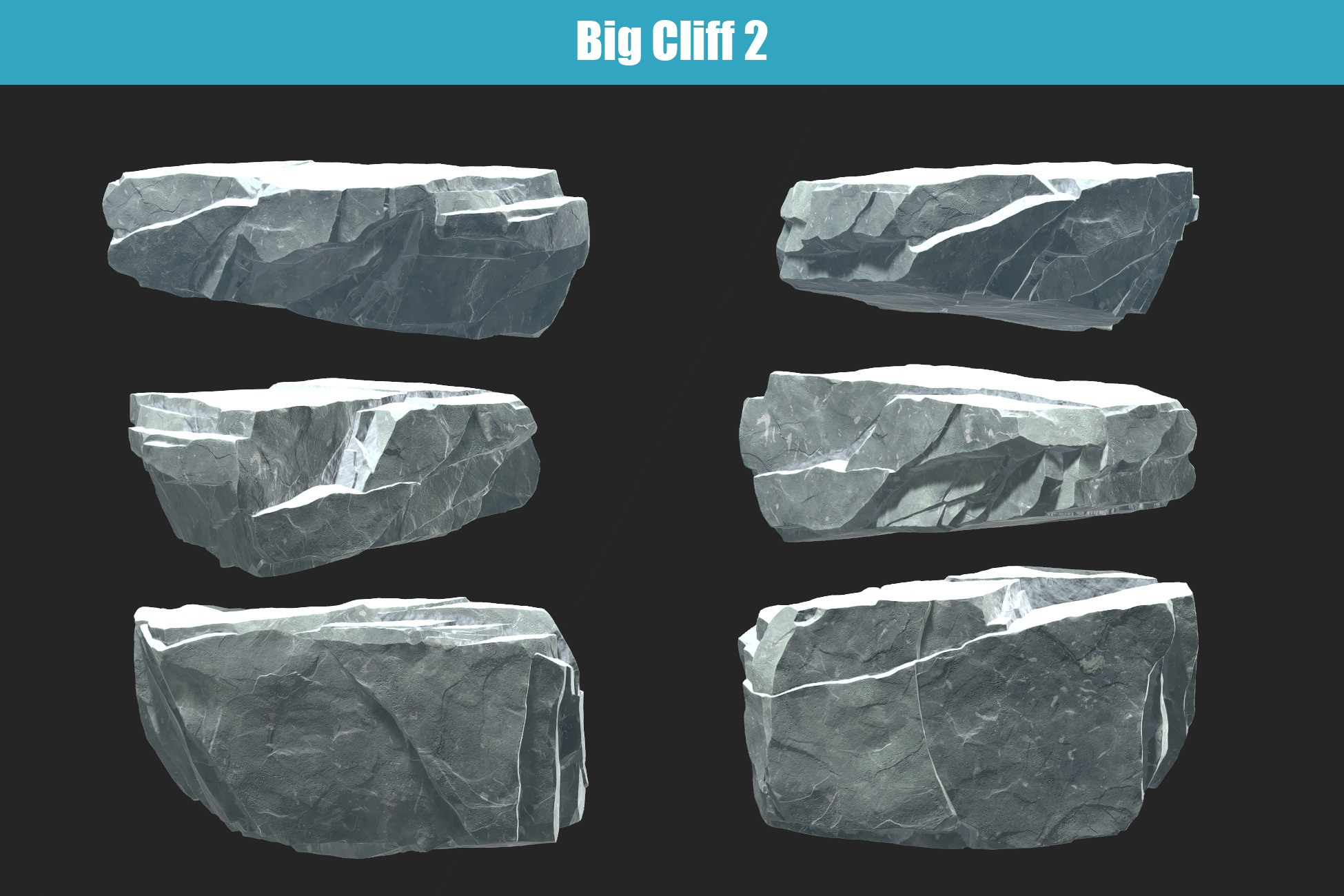 3D model Customizable Rocks and Cliffs VR / AR / low-poly | CGTrader