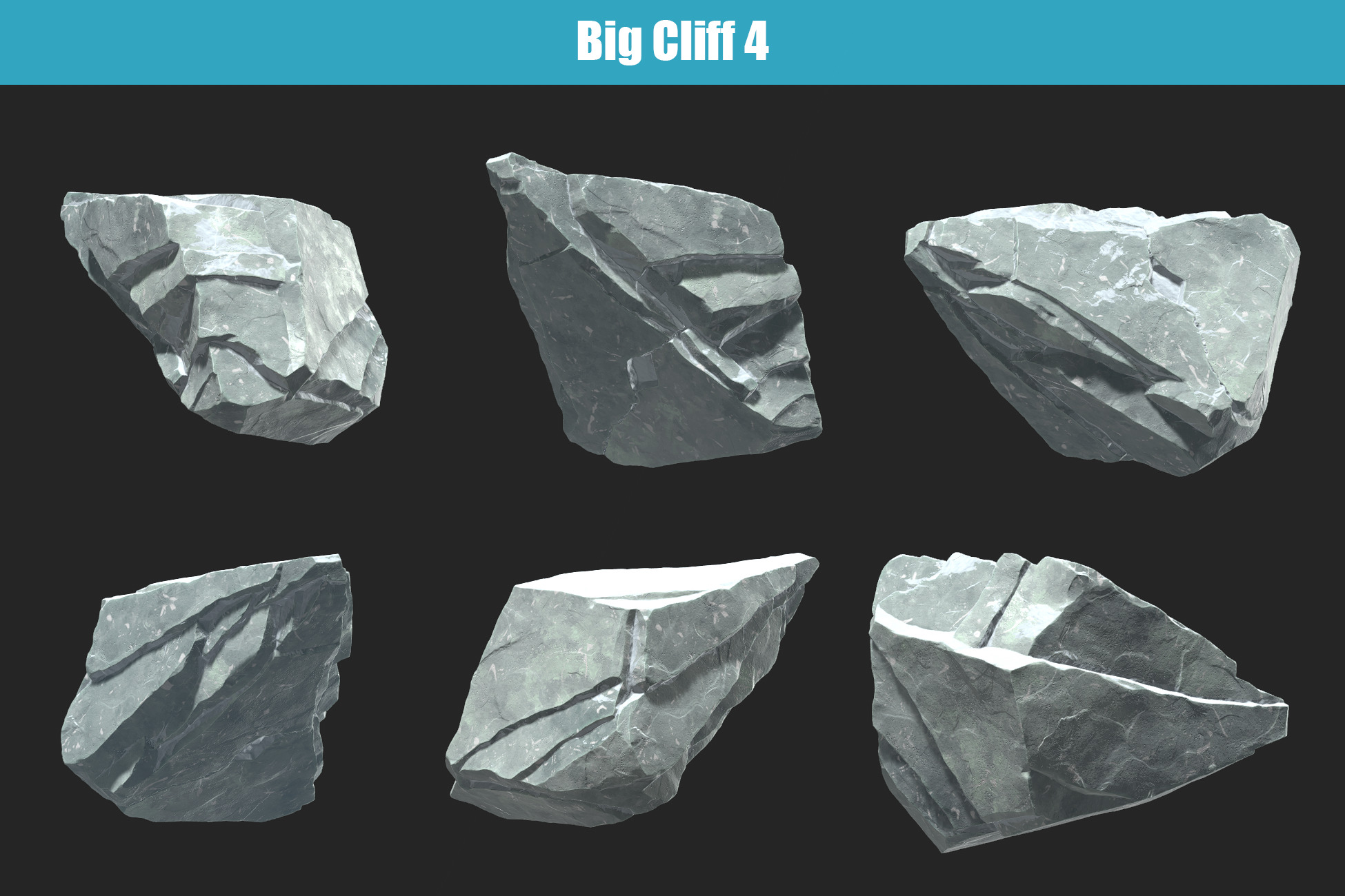 3D model Customizable Rocks and Cliffs VR / AR / low-poly | CGTrader