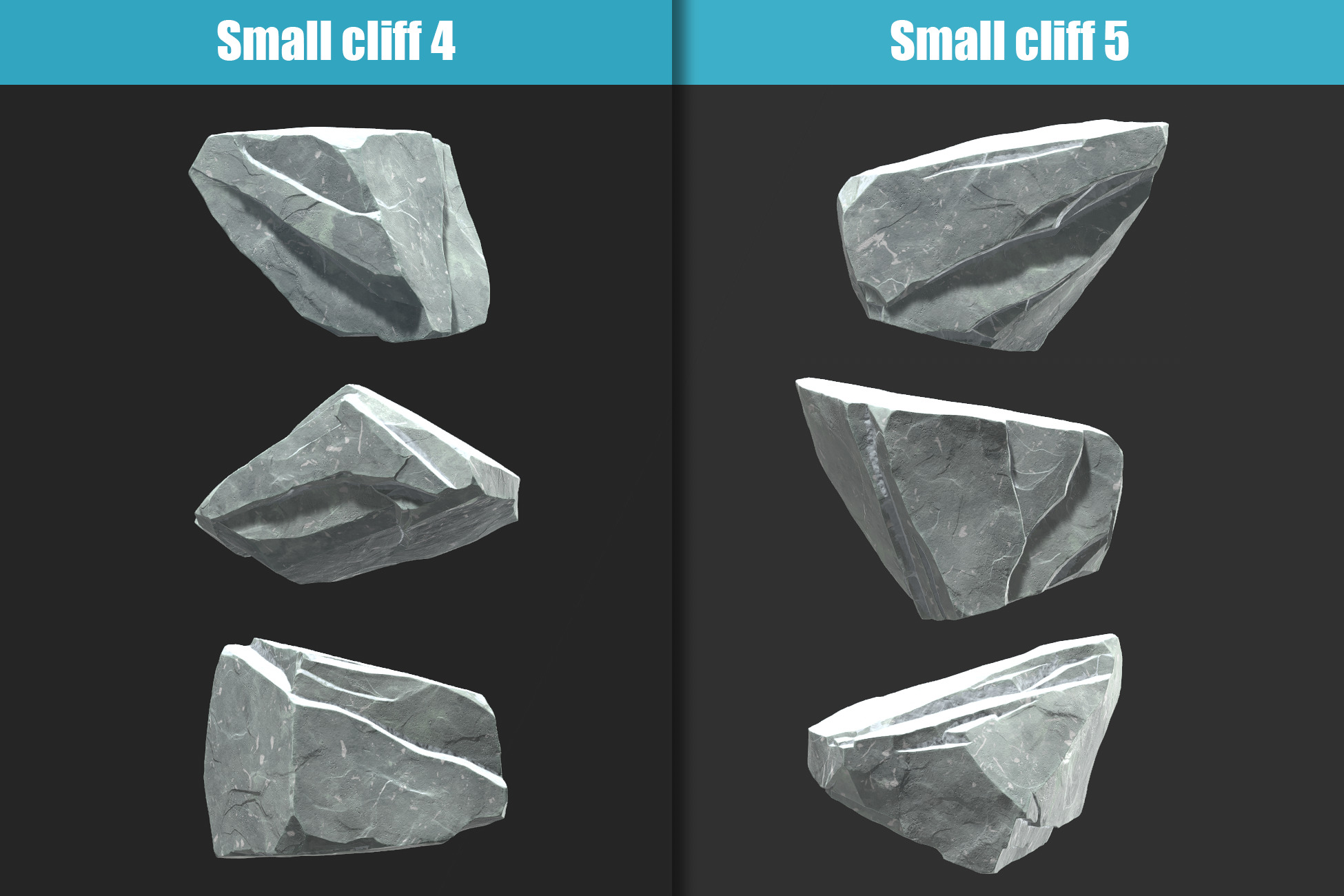 3D model Customizable Rocks and Cliffs VR / AR / low-poly | CGTrader