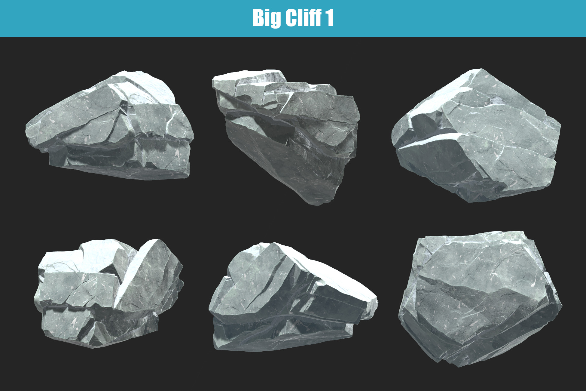 3D model Customizable Rocks and Cliffs VR / AR / low-poly | CGTrader