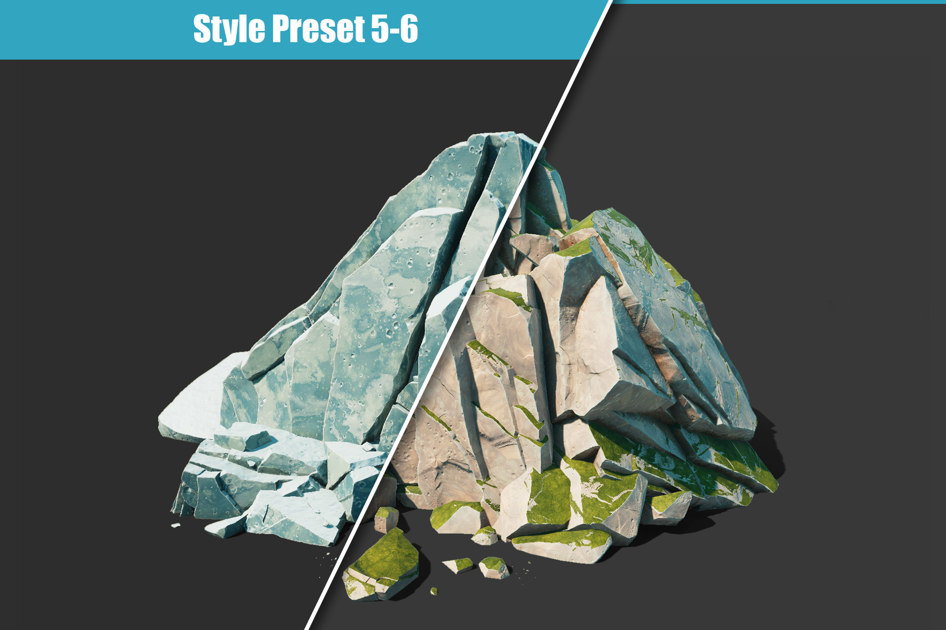 3D model Customizable Rocks and Cliffs VR / AR / low-poly | CGTrader