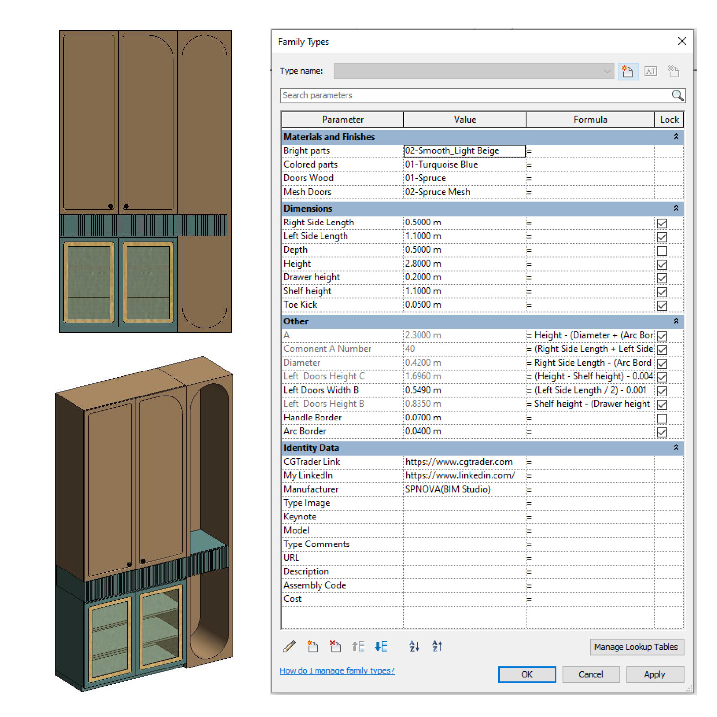 Parametric Entryway Closet and Shoe Rack Revit Family 3D model | CGTrader