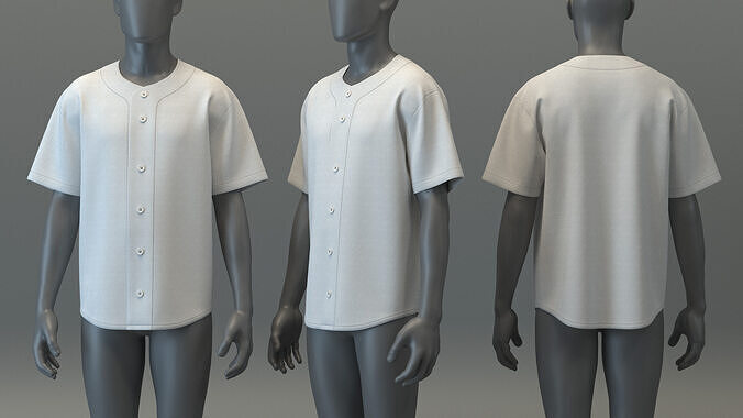 Basic Baseball Shirt 3D model | CGTrader