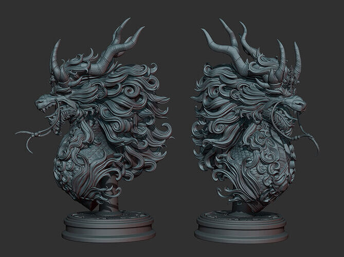 Kirin Bust 3D model 3D printable | CGTrader