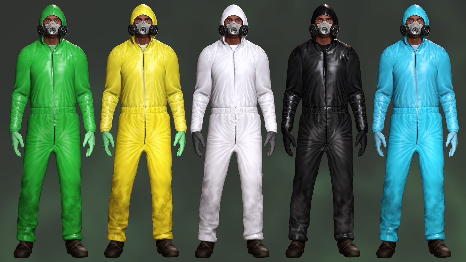 3D model Realistic Containment Suit High-Quality 3D Character VR / AR ...
