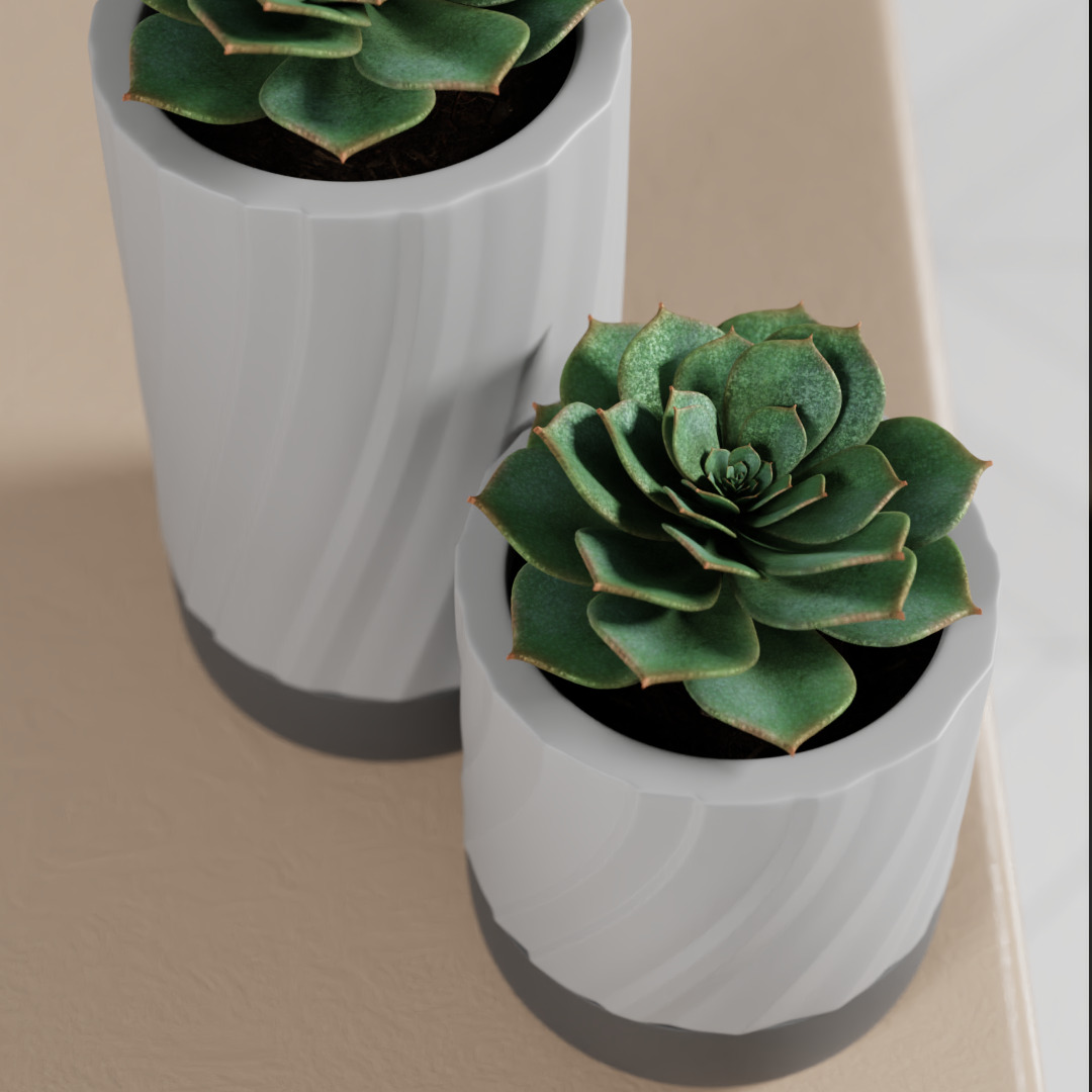 Spiral Plant Pot free 3D model 3D printable | CGTrader