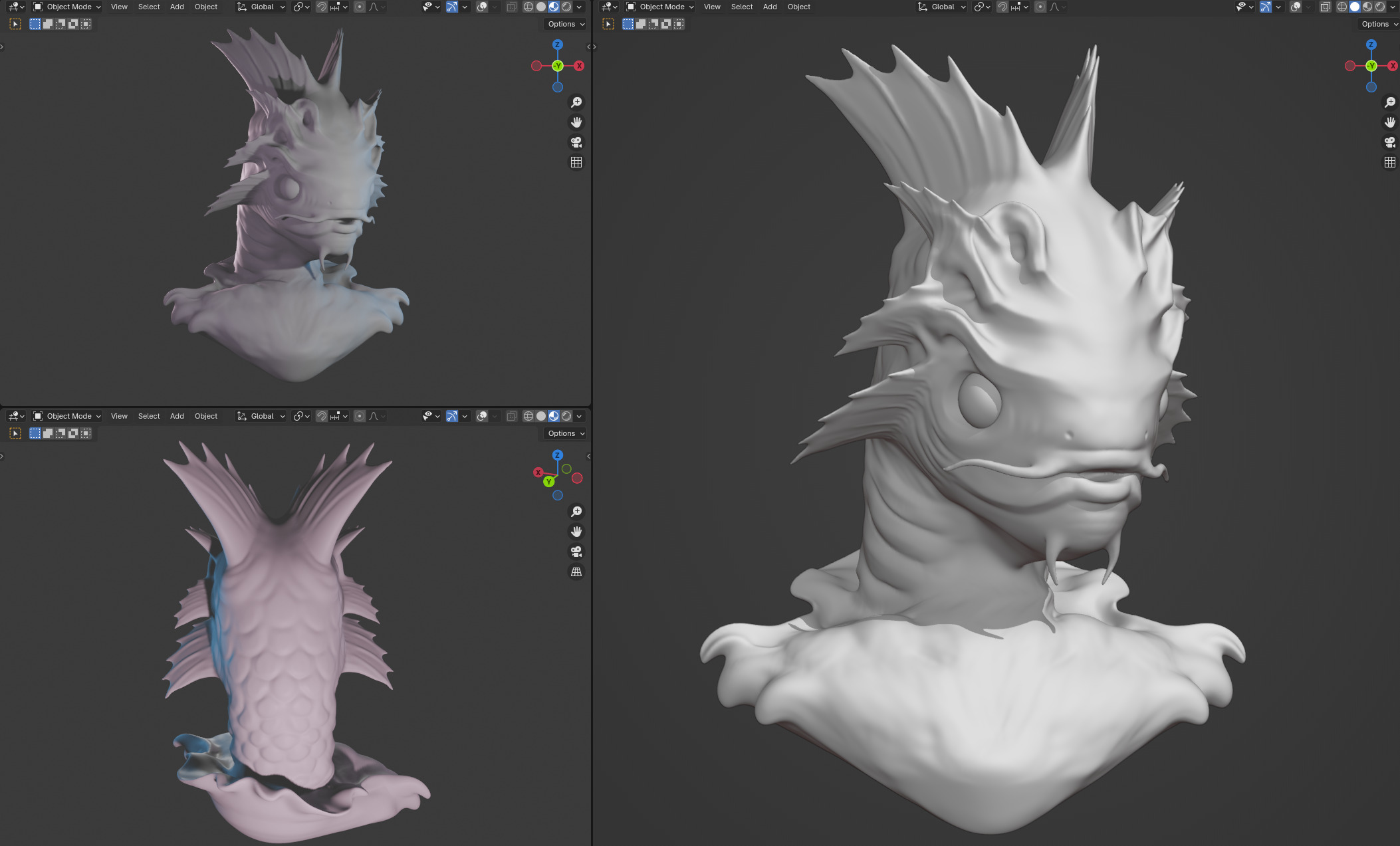 Humanoid Koi Head 3D model | CGTrader