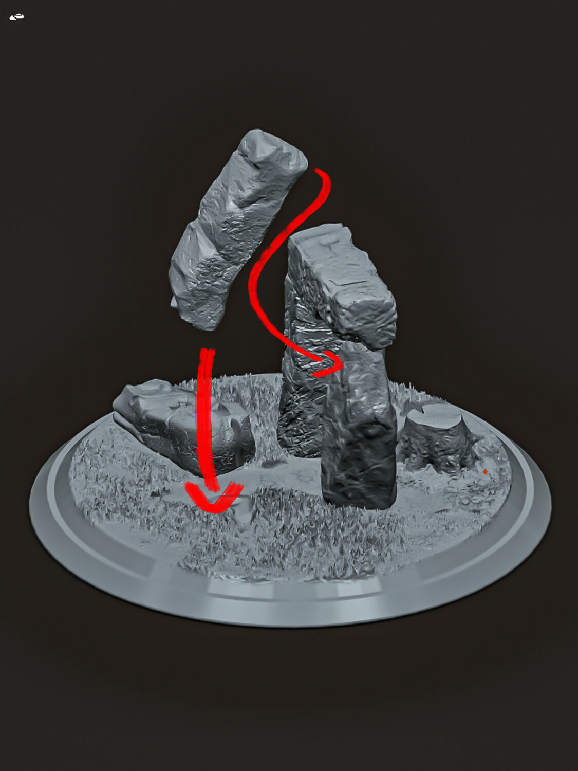 Ready Made Dioramas - Magical Stone Gate 3D model 3D printable | CGTrader
