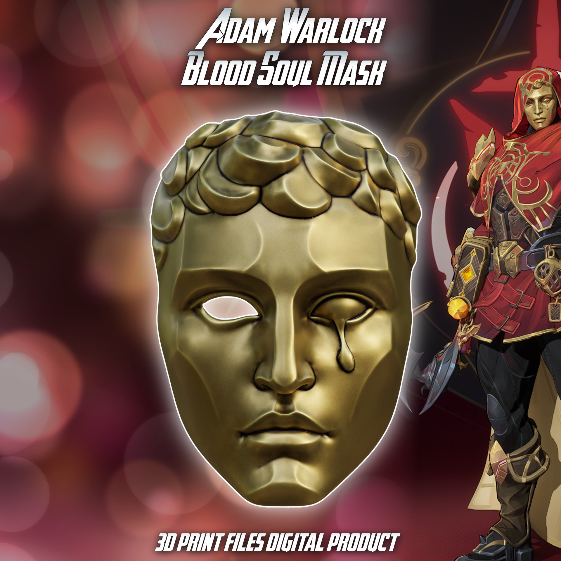 Blood Soul Mask Adam Warlock Marvel Rivals 3D model 3D printable | CGTrader