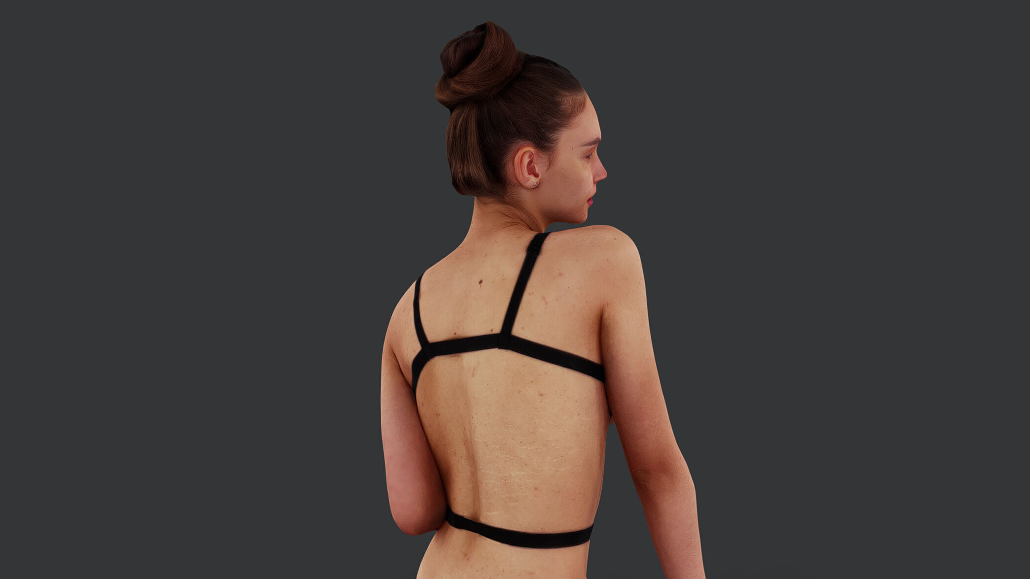 Elegant Seduction - Woman in Strap Lingerie 3D model | CGTrader