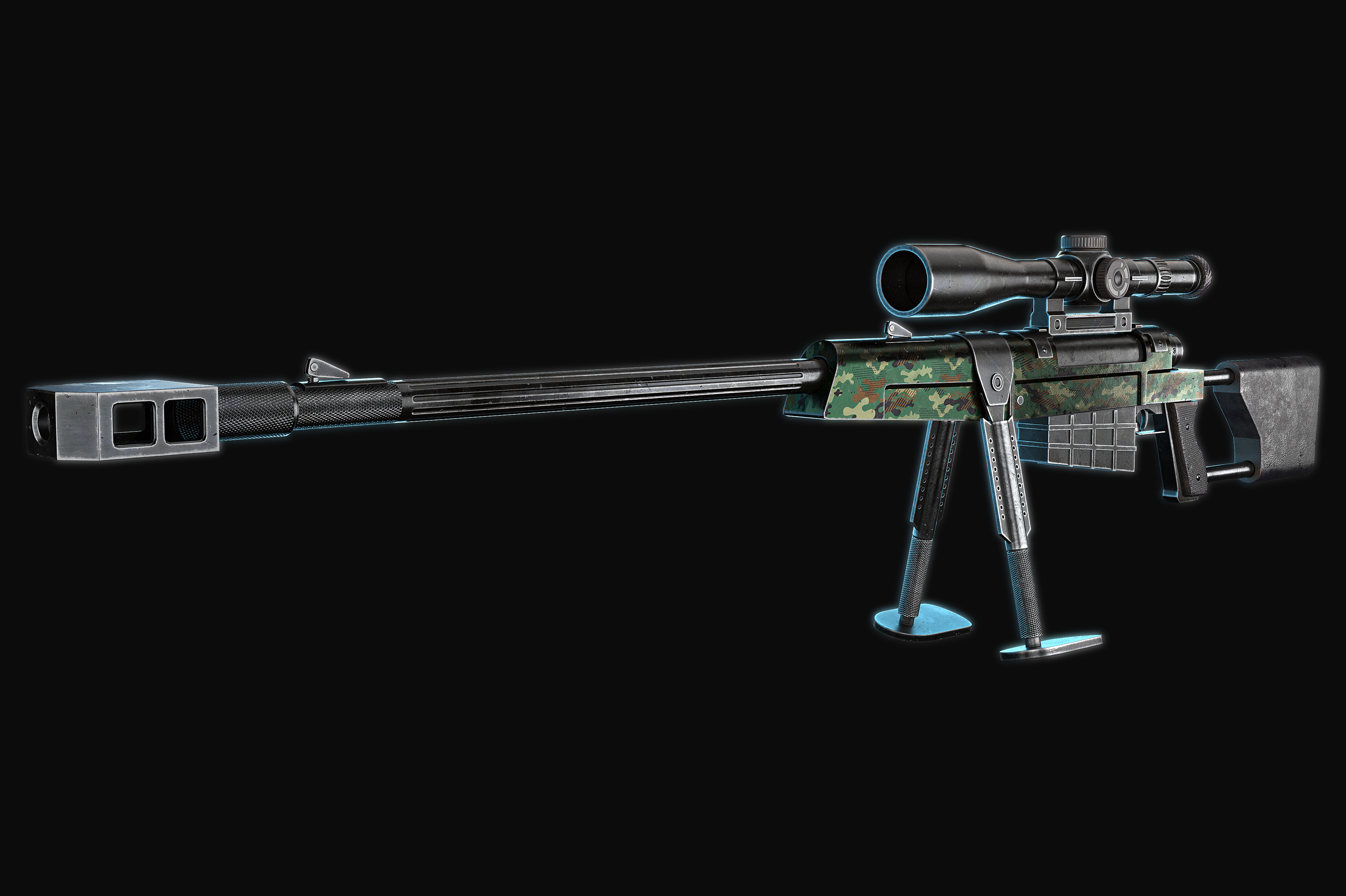 sniper black arrow free 3D model | CGTrader
