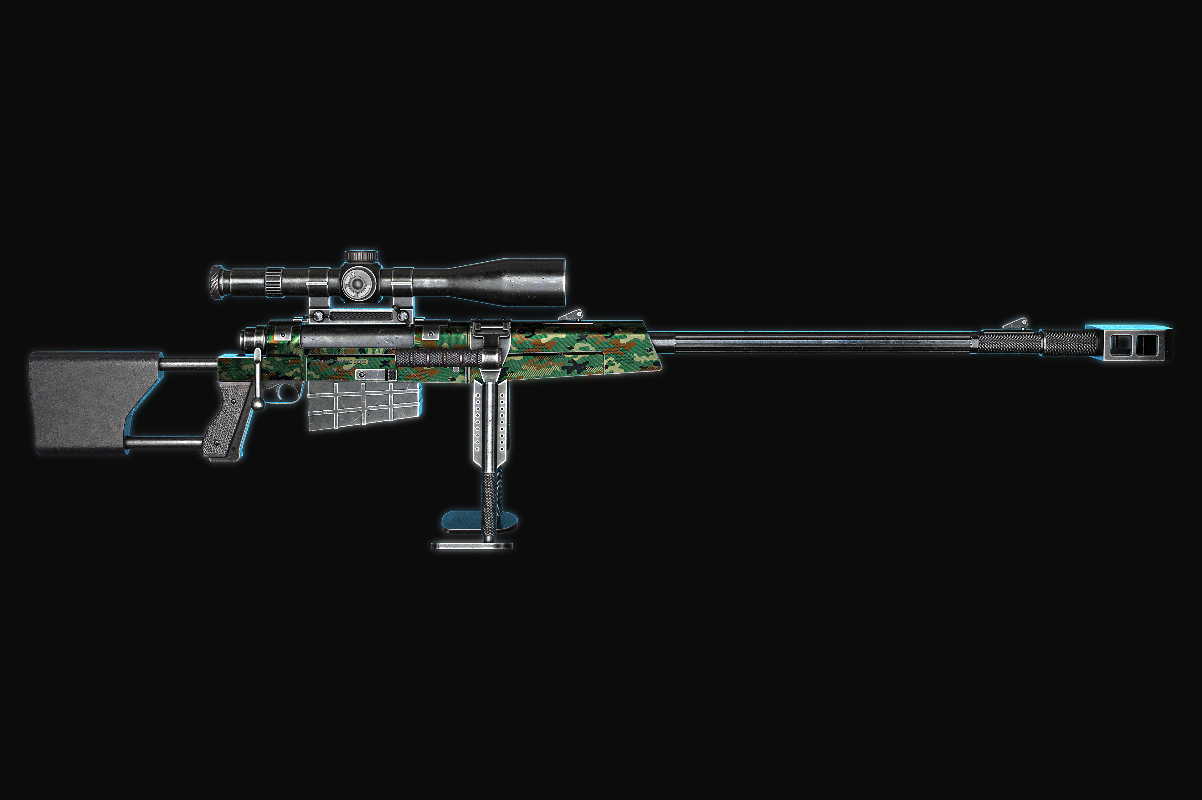 sniper black arrow free 3D model | CGTrader