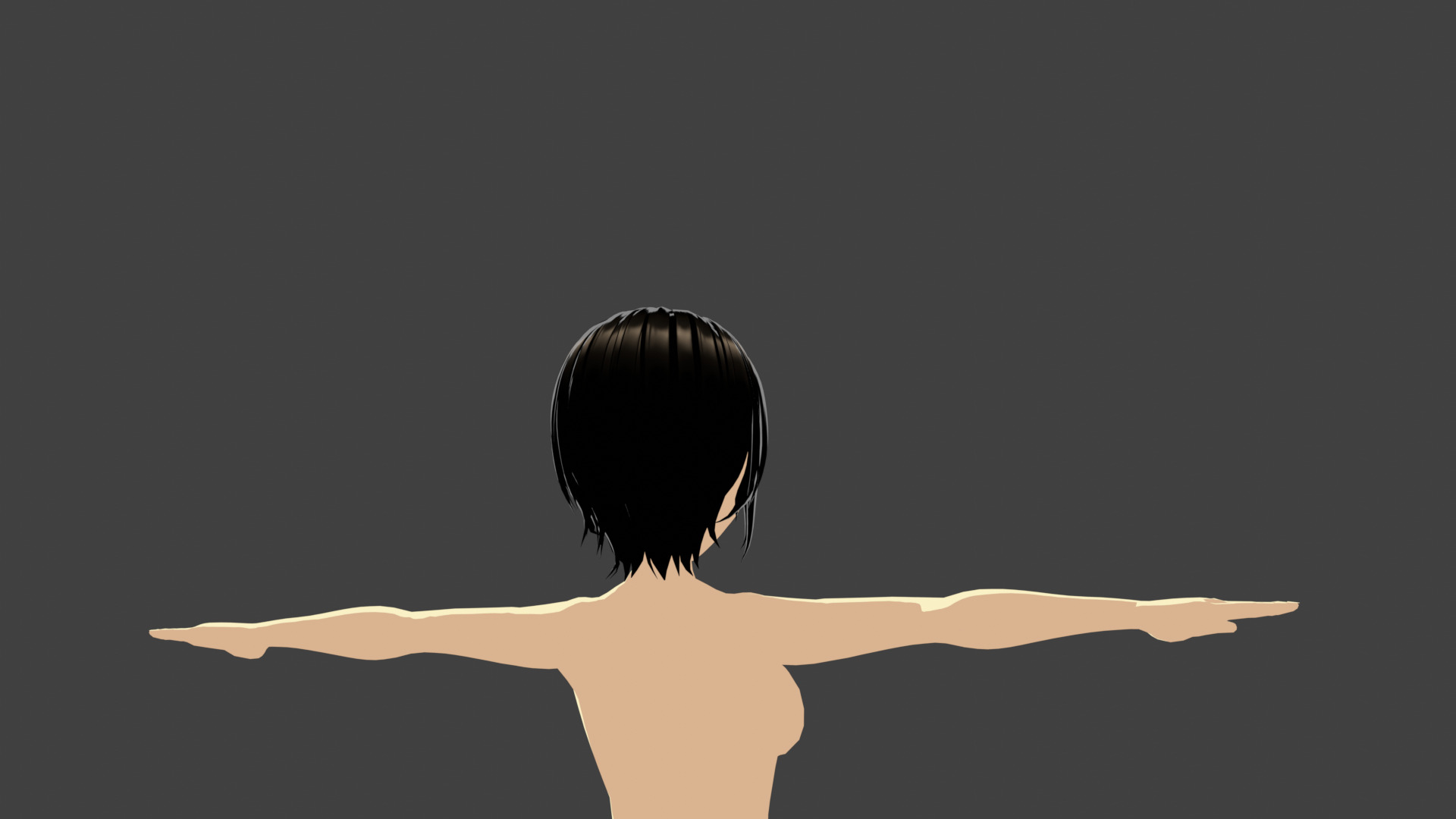 3D model T pose rigged model - Sarashina Ruka anime girl 3D model VR ...