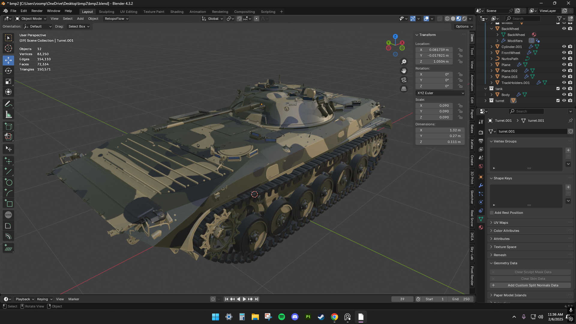 BMP2 TANK free VR / AR / low-poly 3D model | CGTrader