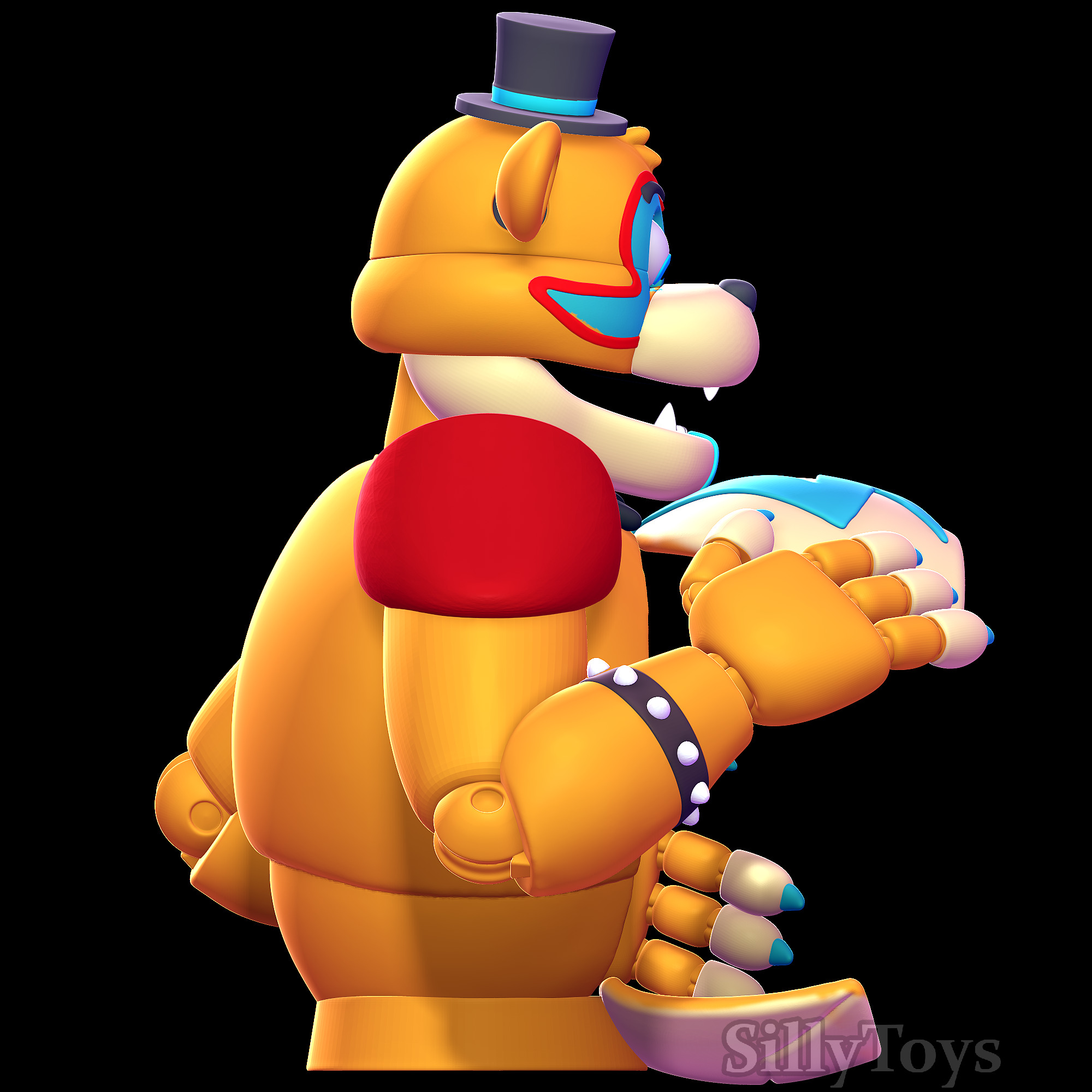 Glamrock freddy open chest Bust - FNAF security breach 3D model 3D ...