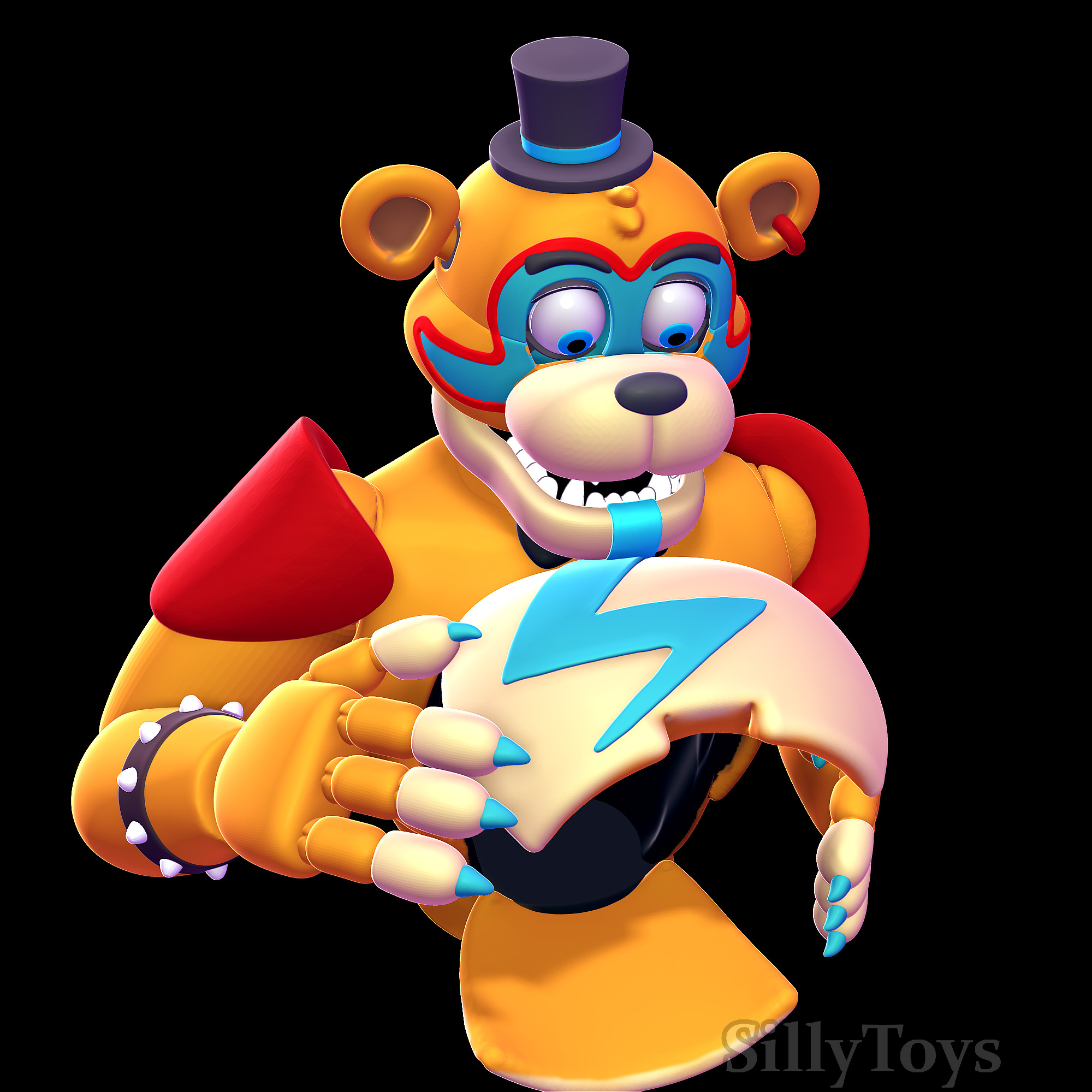 Glamrock freddy open chest Bust - FNAF security breach 3D model 3D ...