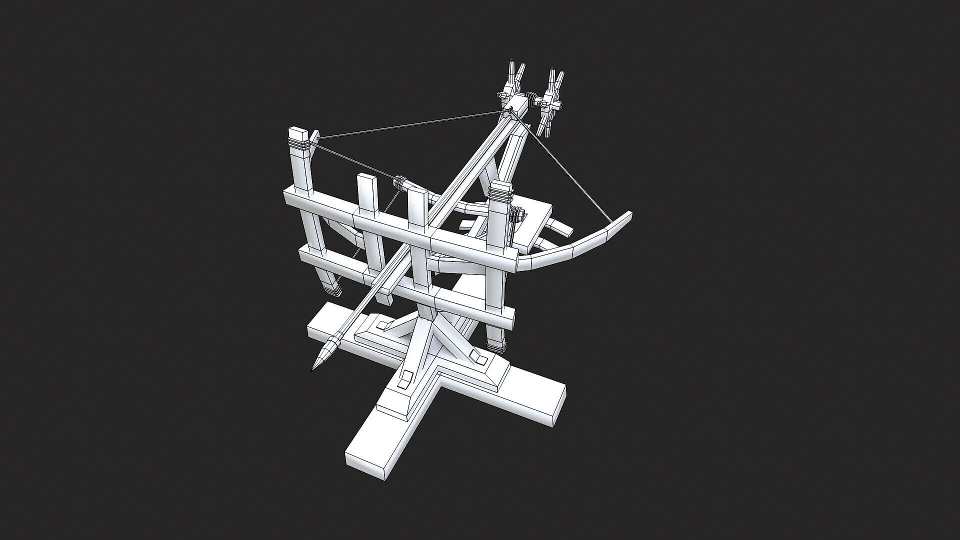 3D model Medieval Siege Ballista Launcher 2 VR / AR / low-poly | CGTrader