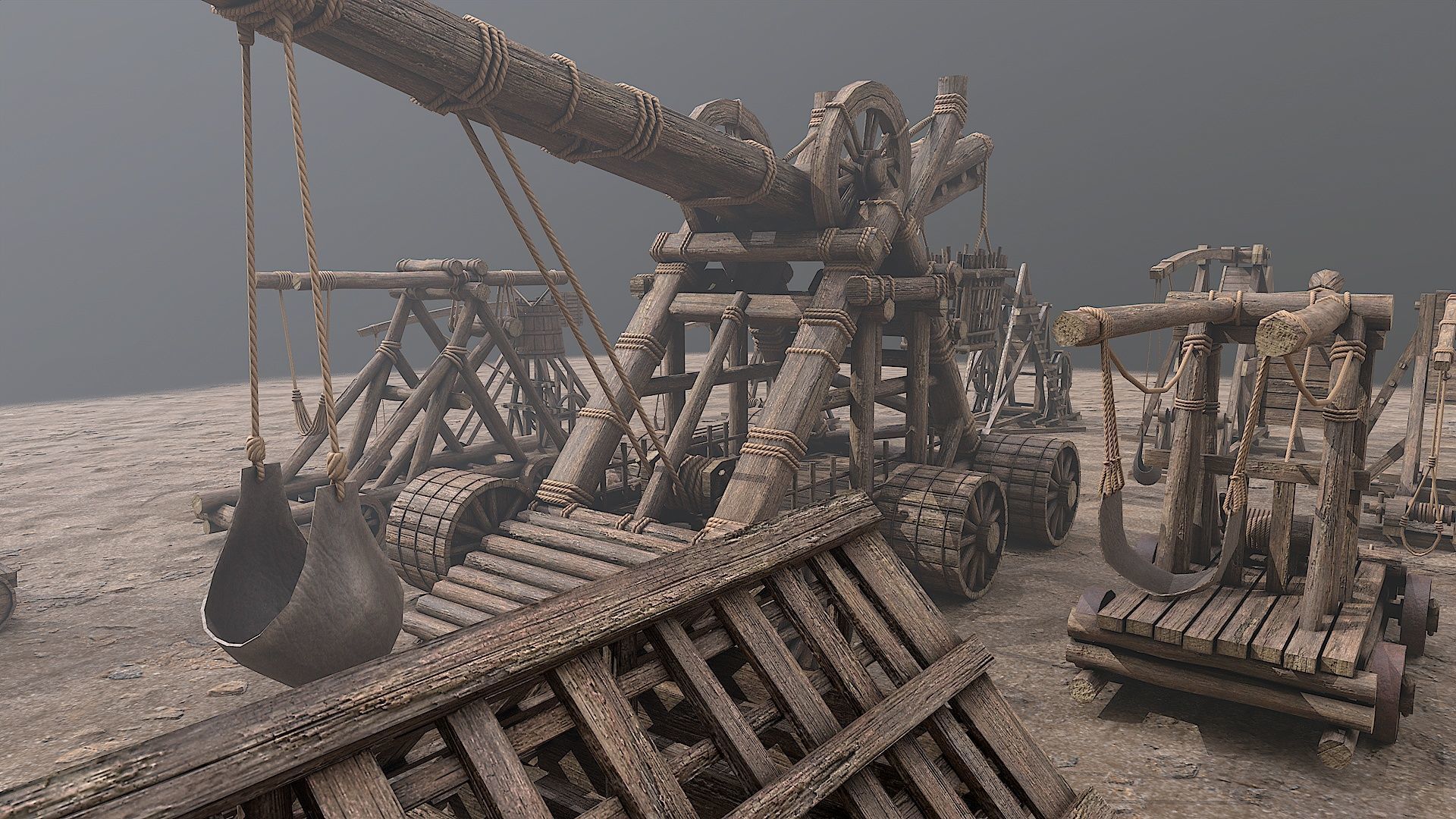 Medieval Siege War Machines PBR Collection VR / AR / low-poly | CGTrader