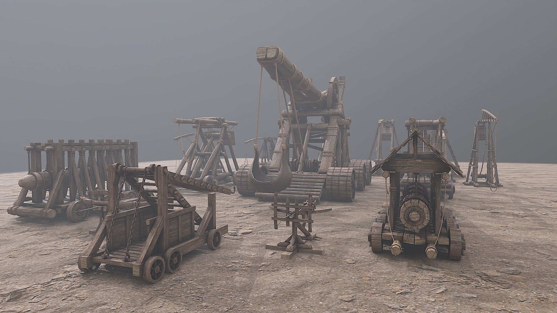Medieval Siege War Machines PBR Collection VR / AR / low-poly | CGTrader