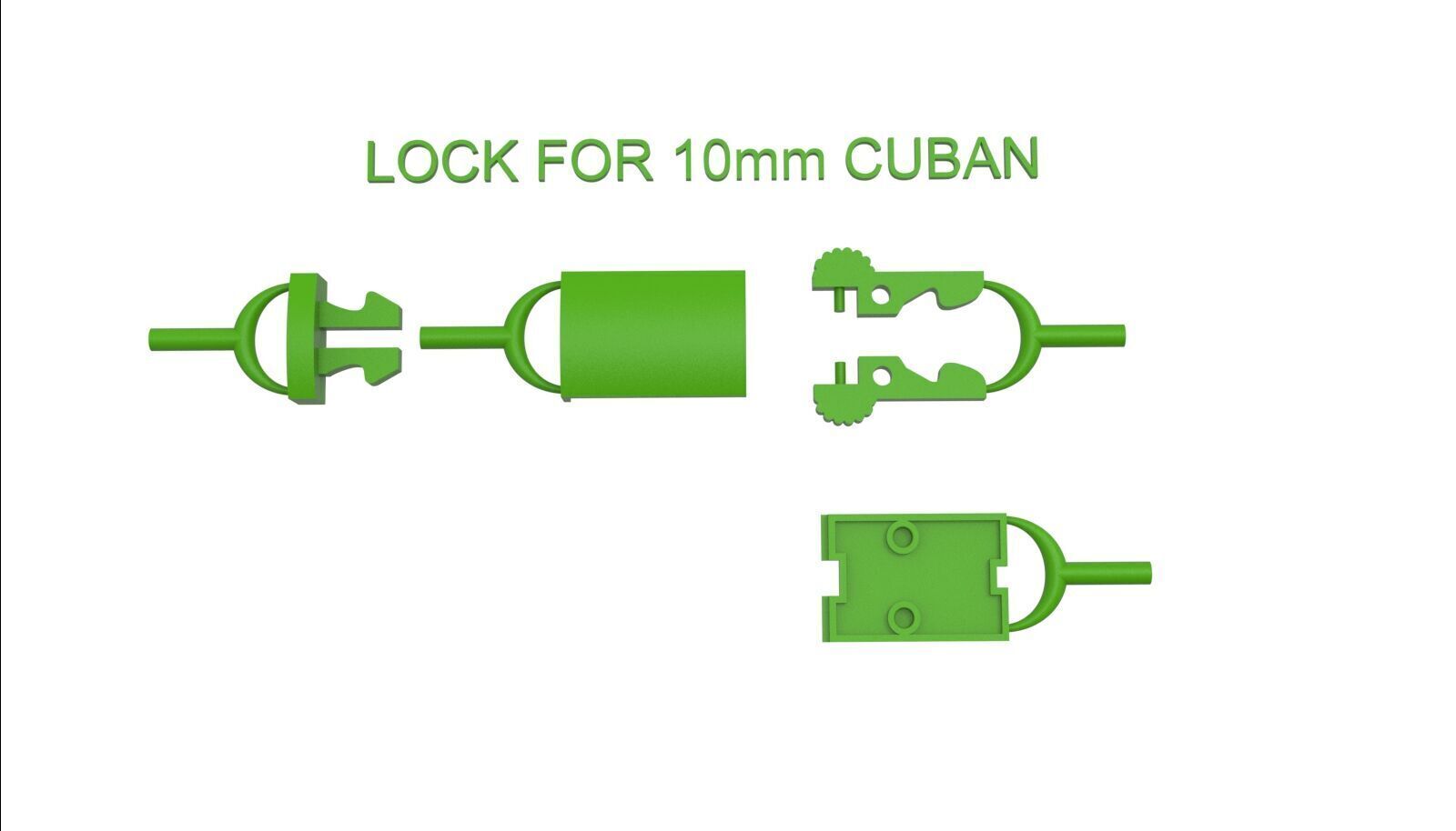 Box clasp lock for 10mm Cuban chain LK002 3D model 3D printable | CGTrader