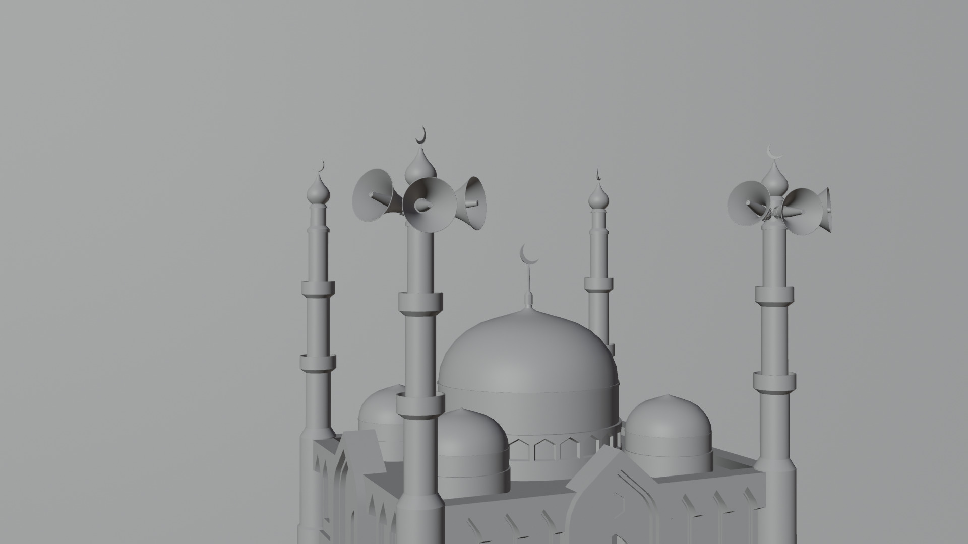 Masjid Nabawi 3d Model free VR / AR / low-poly 3D model animated rigged ...
