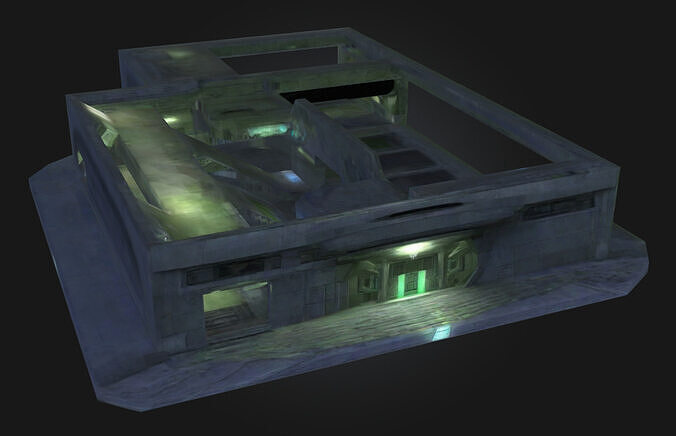 Halo Cartographer - Map for Video Game -Spacehouse- 3D model | CGTrader