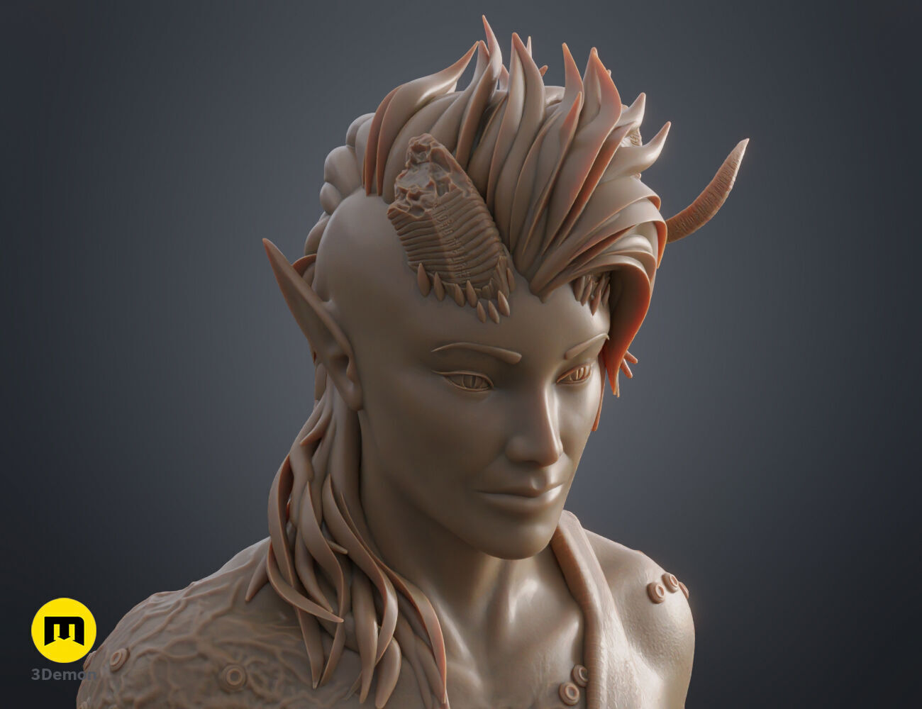 Karlach Bust - Baldurs Gate 3D model 3D printable | CGTrader