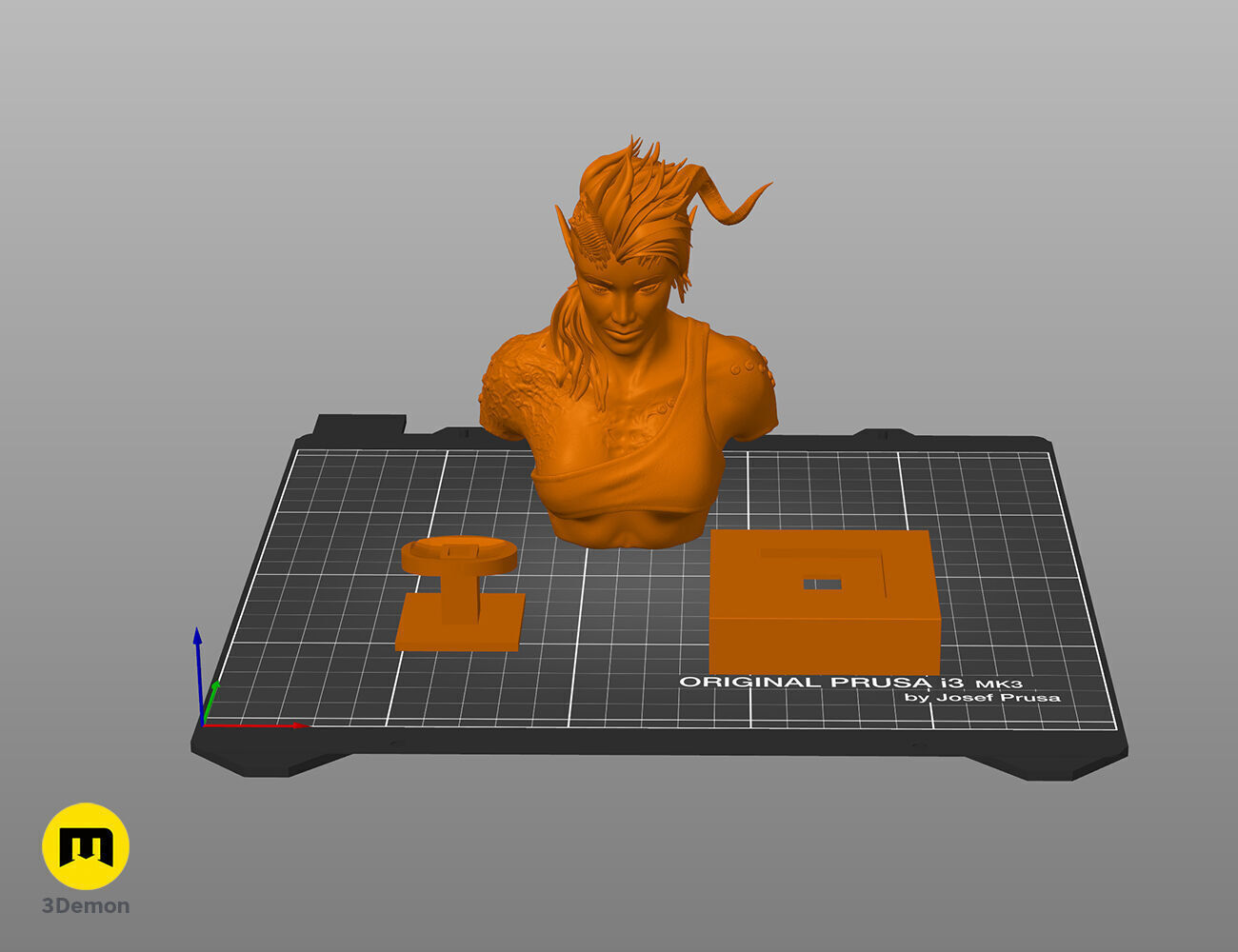Karlach Bust - Baldurs Gate 3D model 3D printable | CGTrader