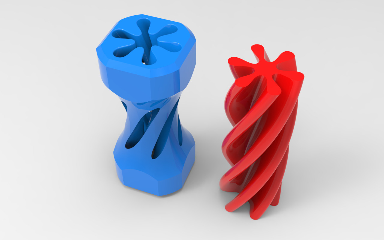 Double Spiral Passthrough 3d model - High quality 3D model 3D printable ...