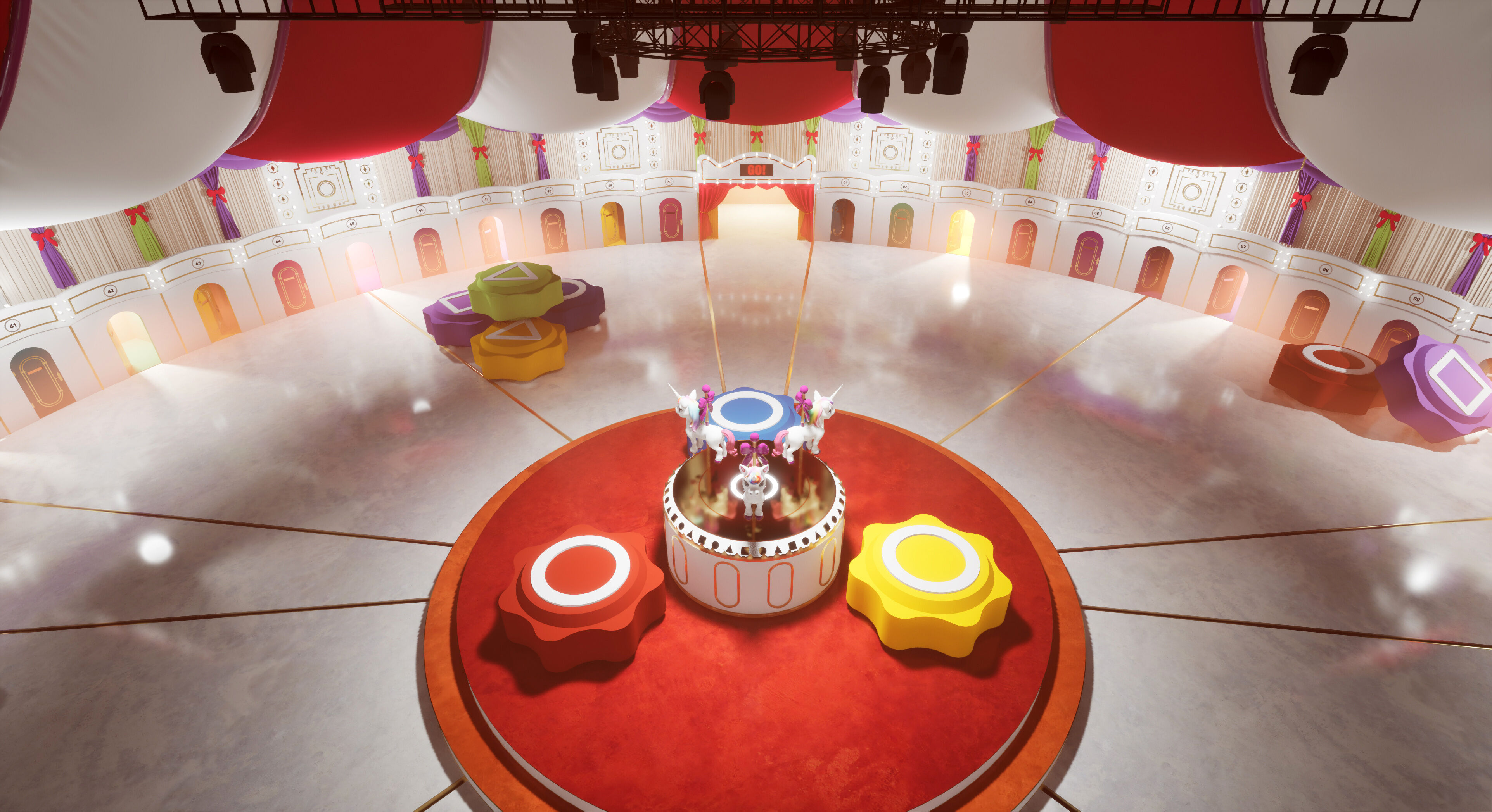 3D model Stylized Squid Game Arena Mingle Carousel Map VR / AR / low ...