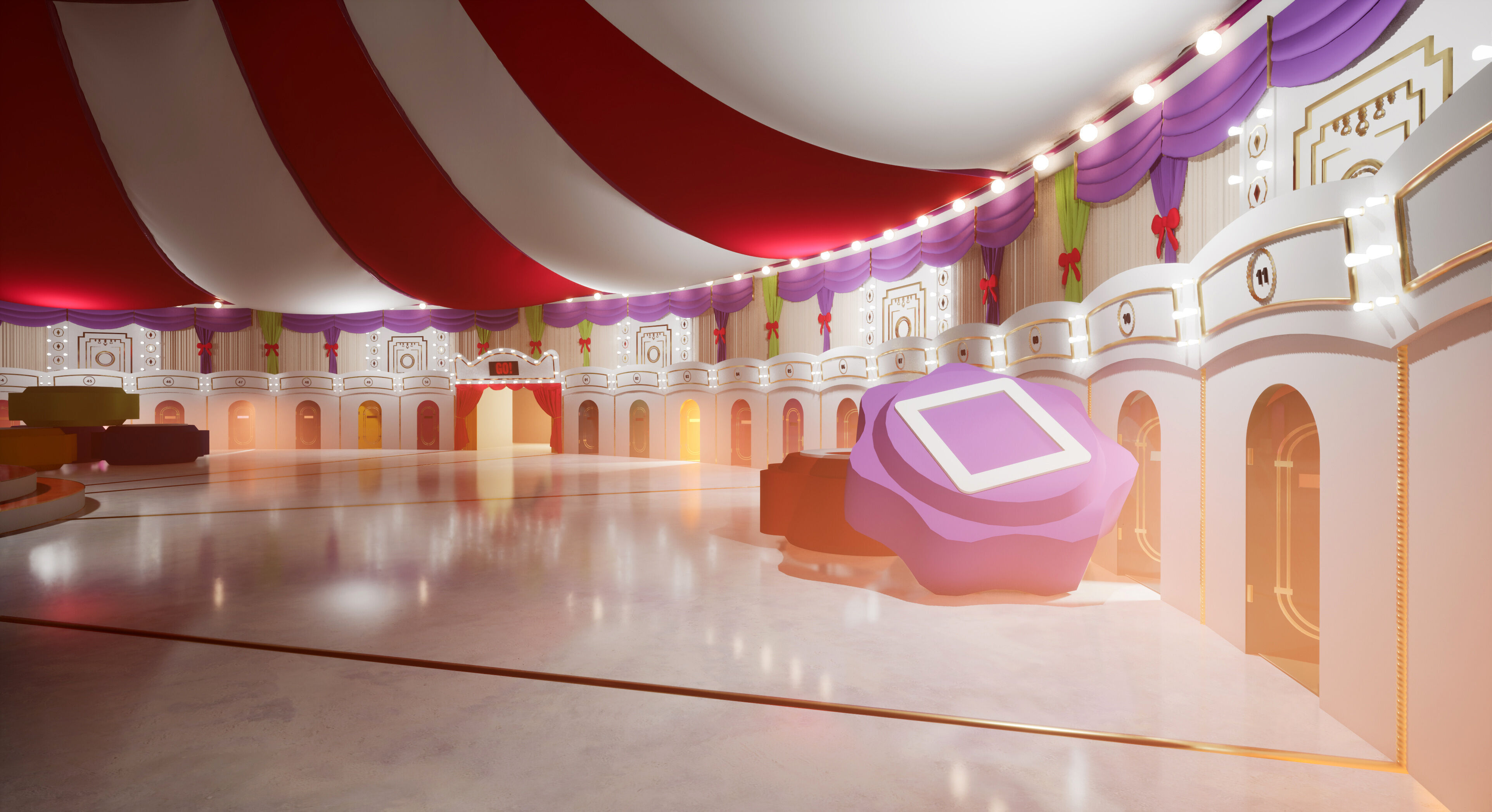 3D model Stylized Squid Game Arena Mingle Carousel Map VR / AR / low ...