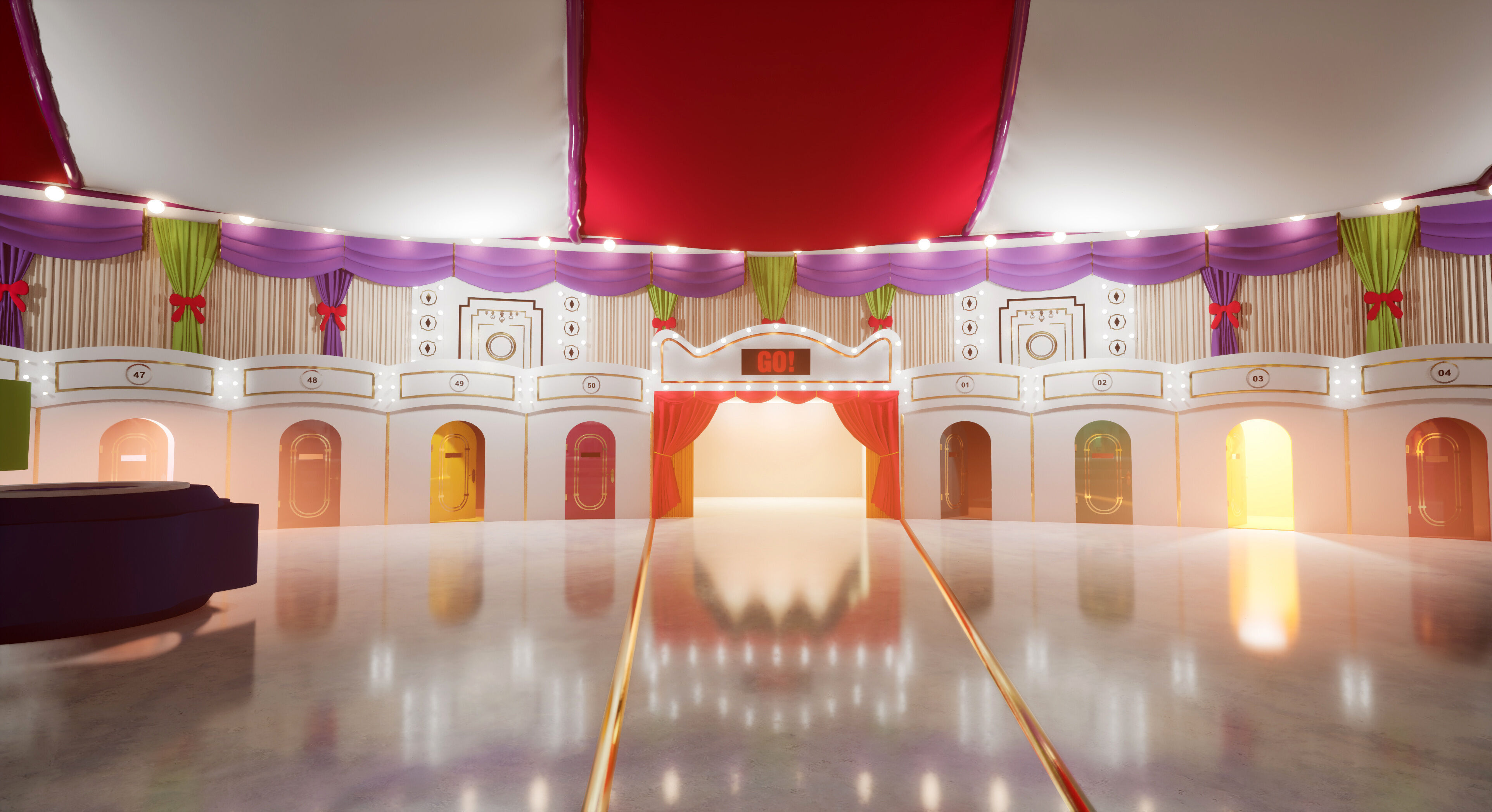 3D model Stylized Squid Game Arena Mingle Carousel Map VR / AR / low ...